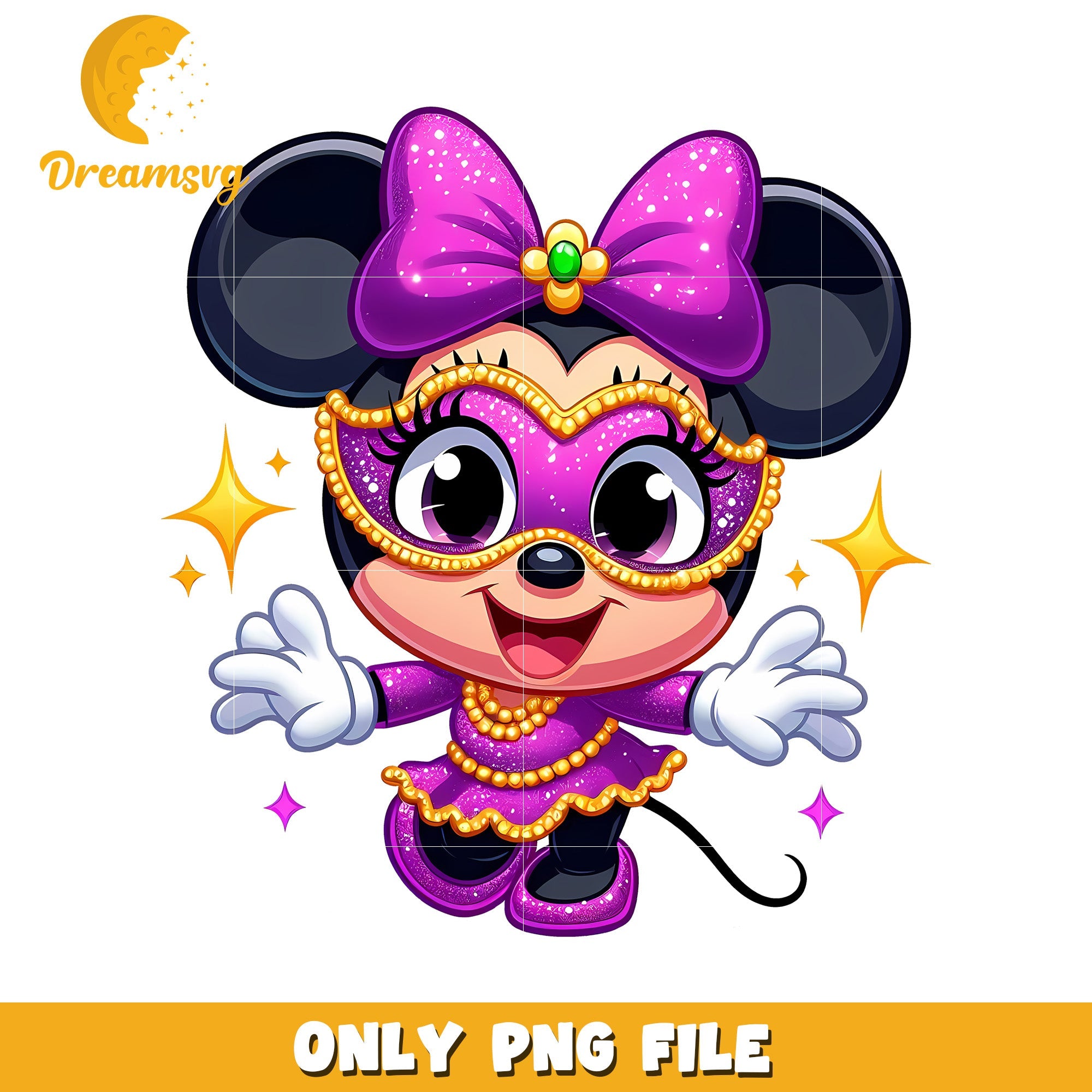 Cute minnie chibi mardi gras png, mardi gras clothes png