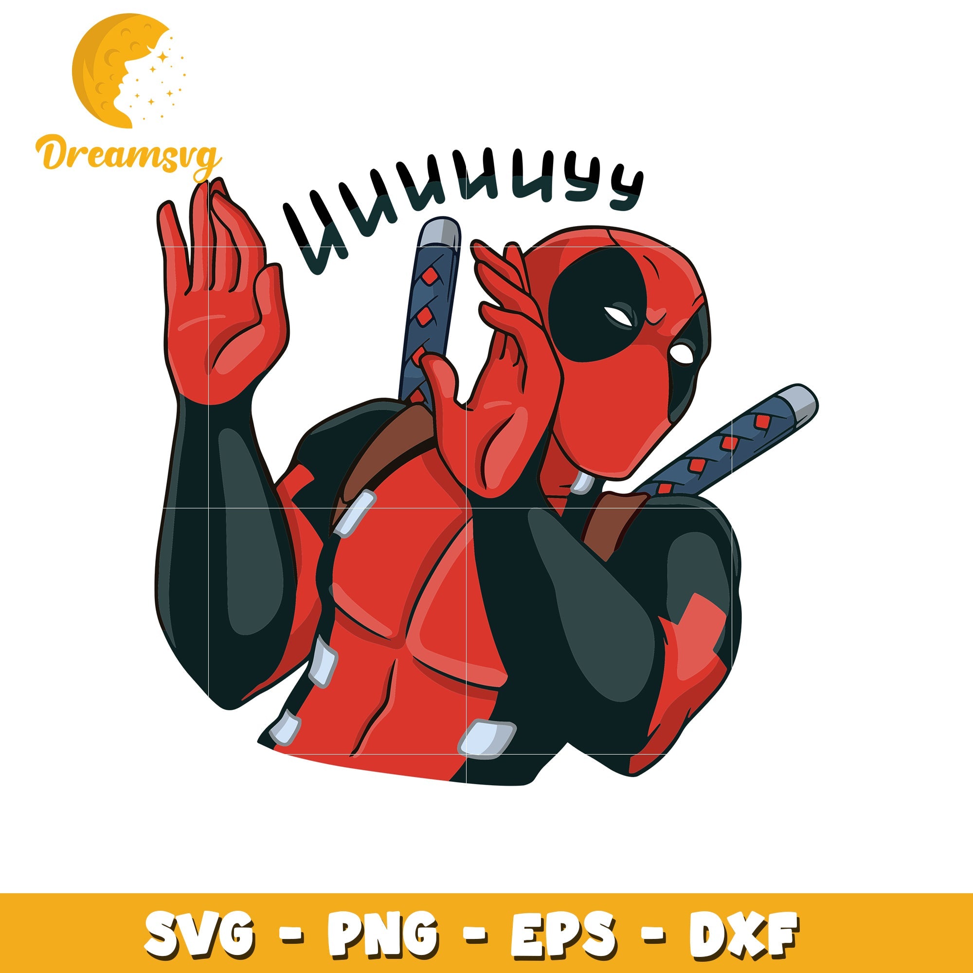 Deadpool Shh SVG PNG EPS DXF