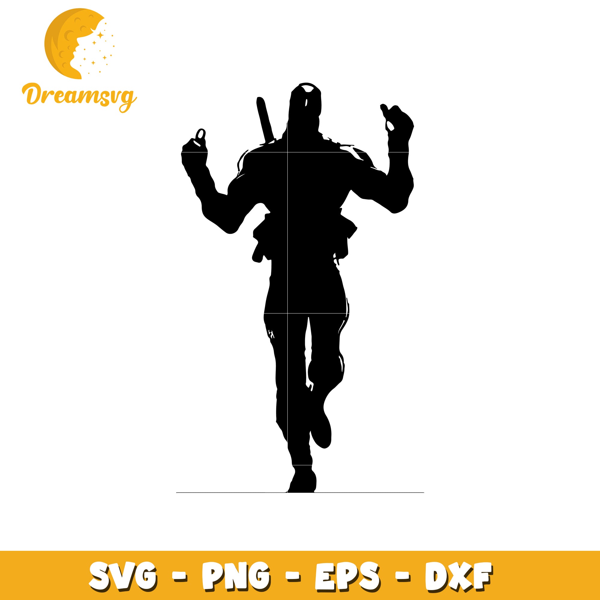 Deadpool Silhouette SVG PNG EPS DXF
