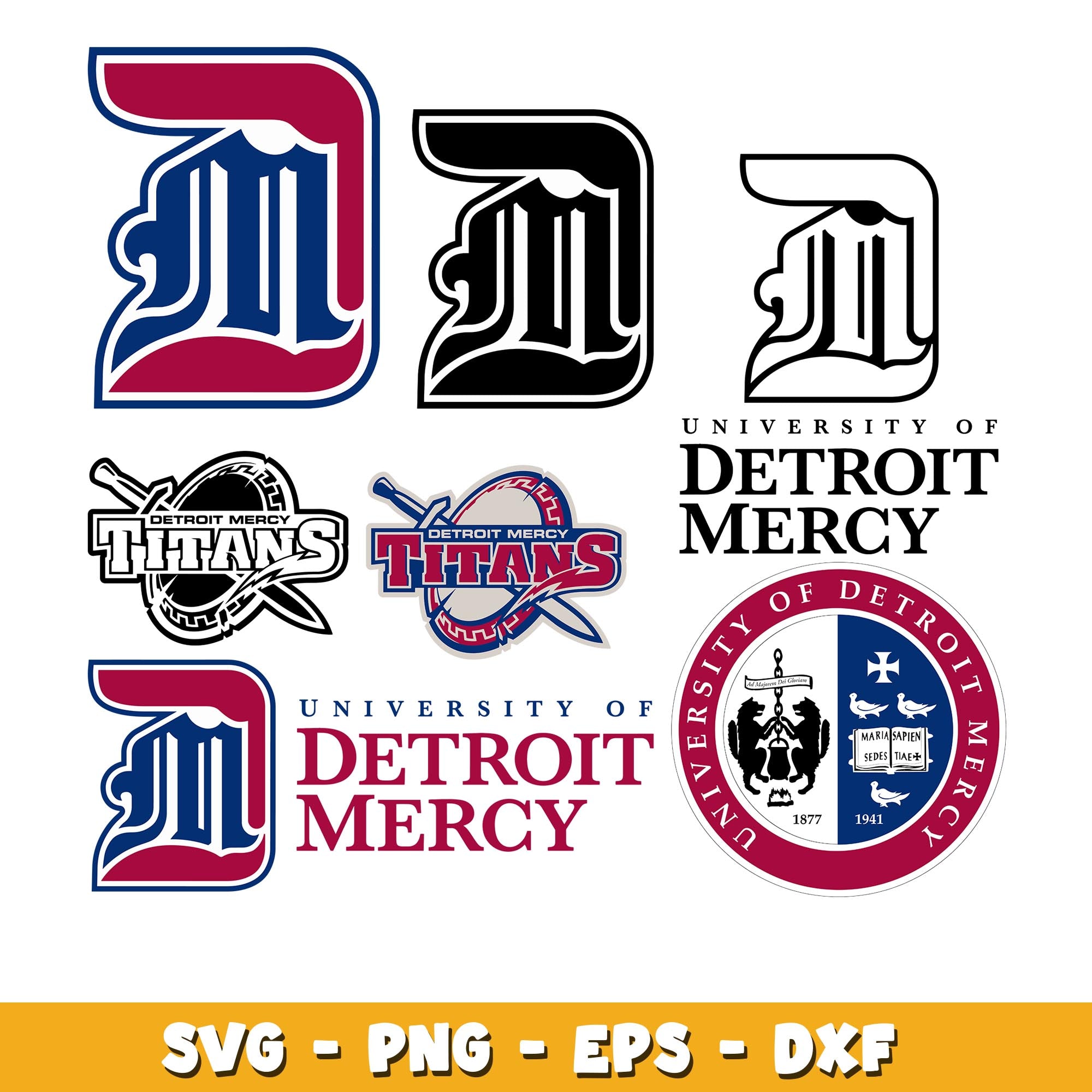 Detroit Mercy Titans Bundle svg, Detroit Mercy Titans logo svg, ncaa s