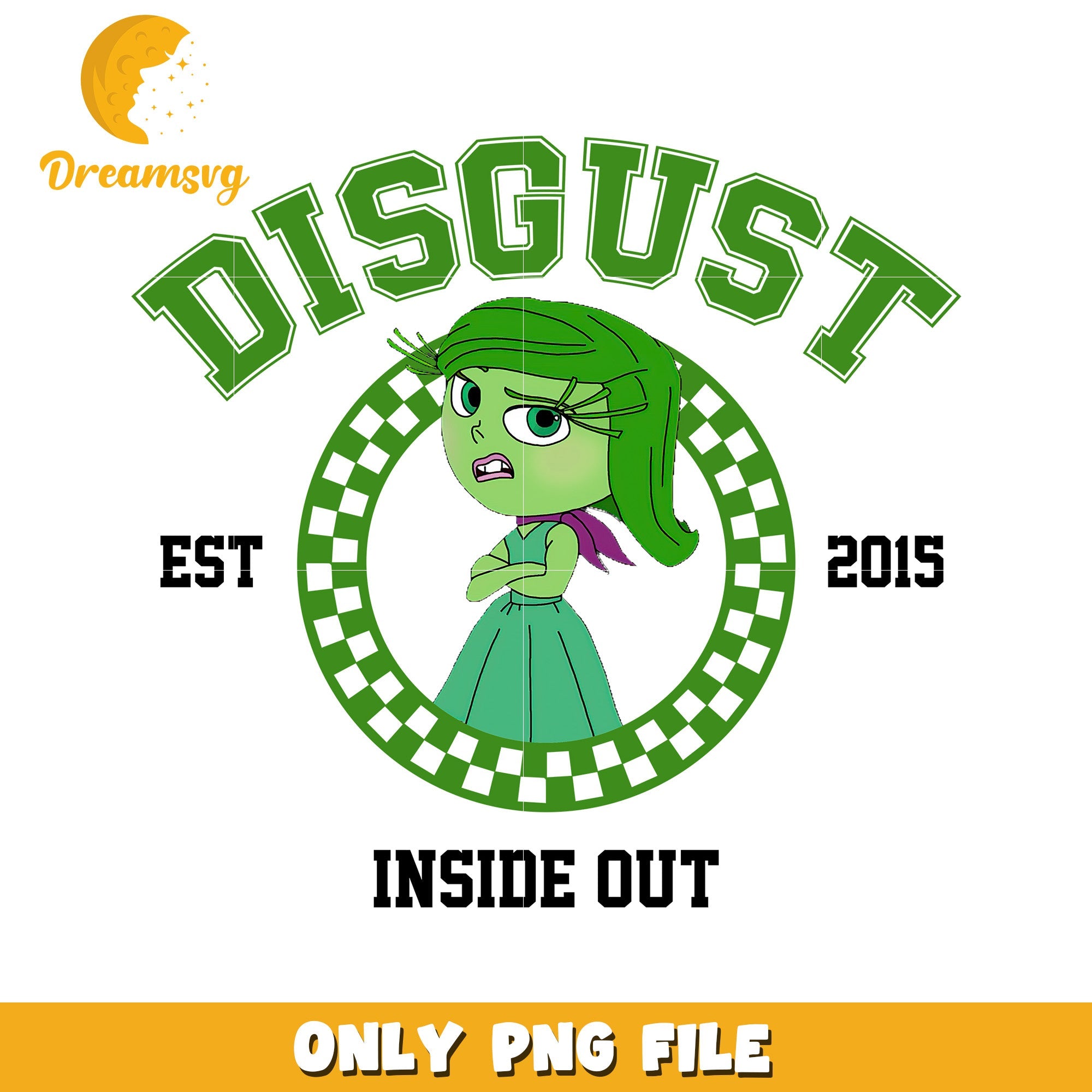 Disgust Character Inside Out PNG File for Crafts 2015