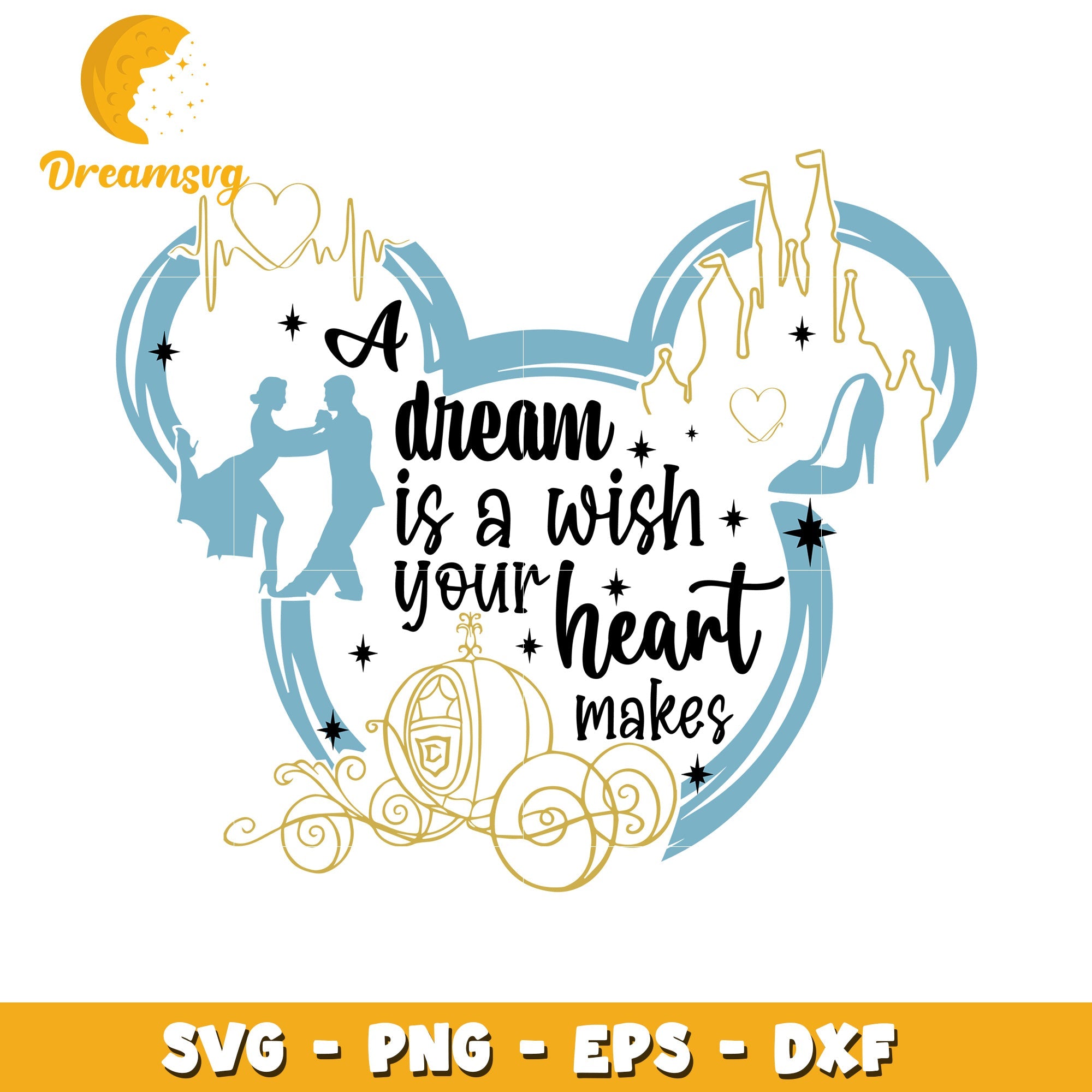 Disney Dream Wish Heart SVG Bundle
