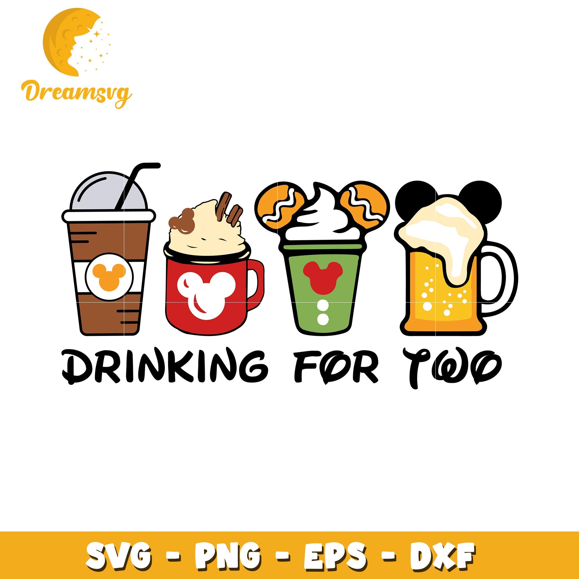 Disney Drinks SVG PNG EPS DXF