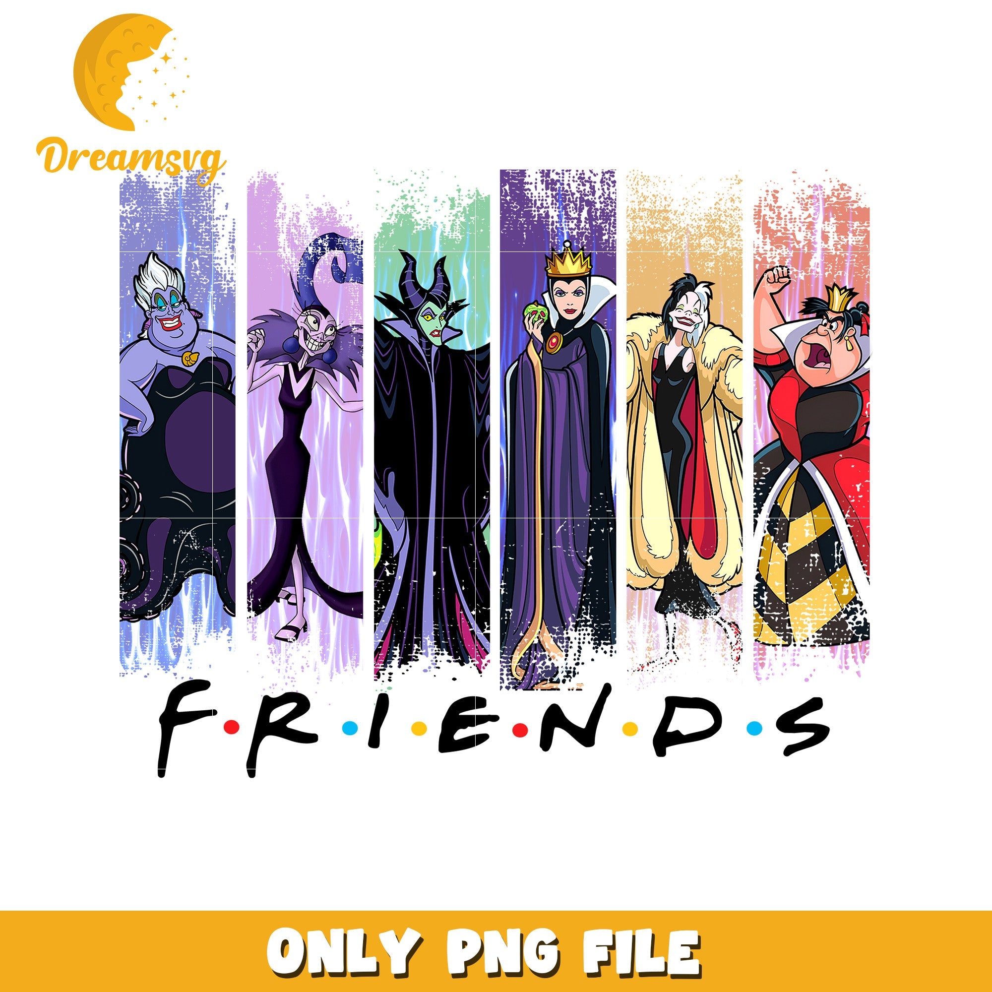 Disney Villains Friends PNG Art Graphic Design File