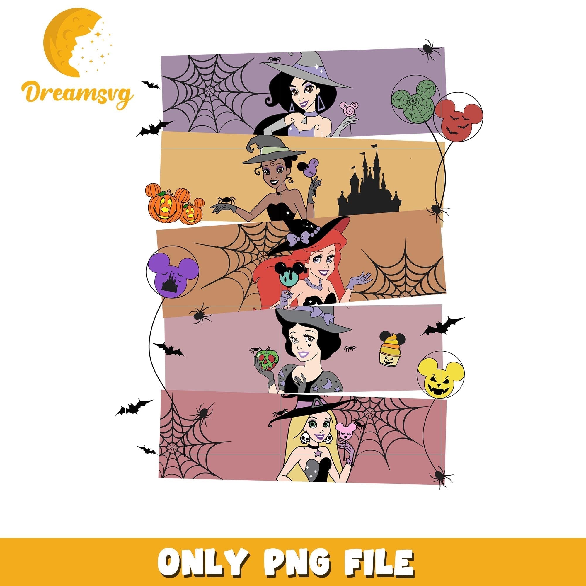 Disney witches princesses png, Halloween Disney cartoon character png