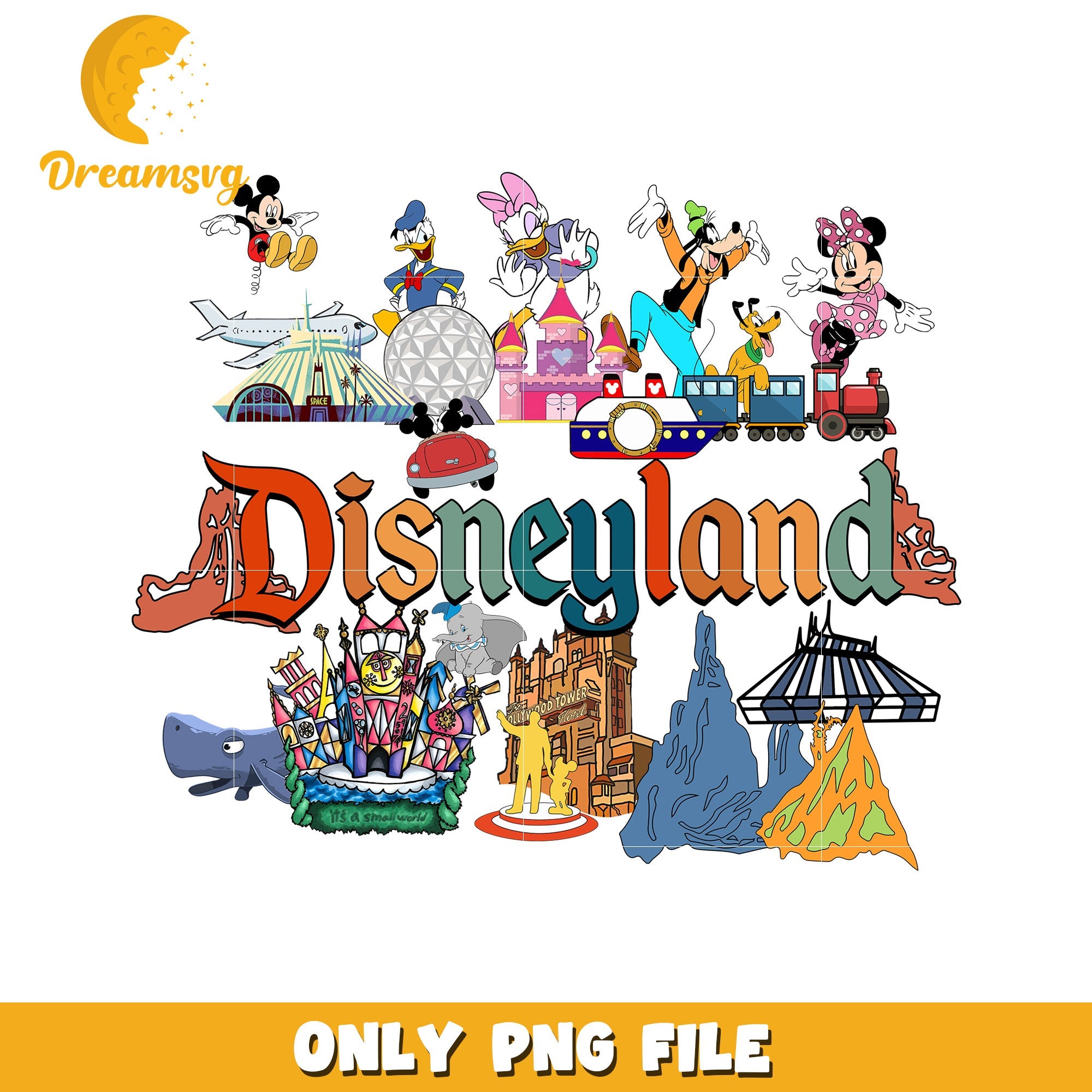 Disneyland PNG Sublimation Design