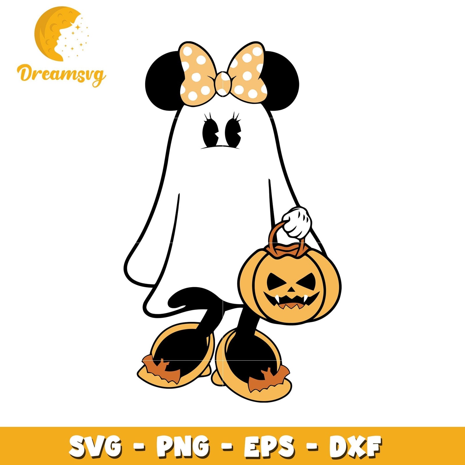Disneyland Minnie ghost costume svg, Disney friends halloween vibes sv