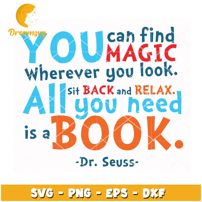 Dr Seuss Book Quote SVG