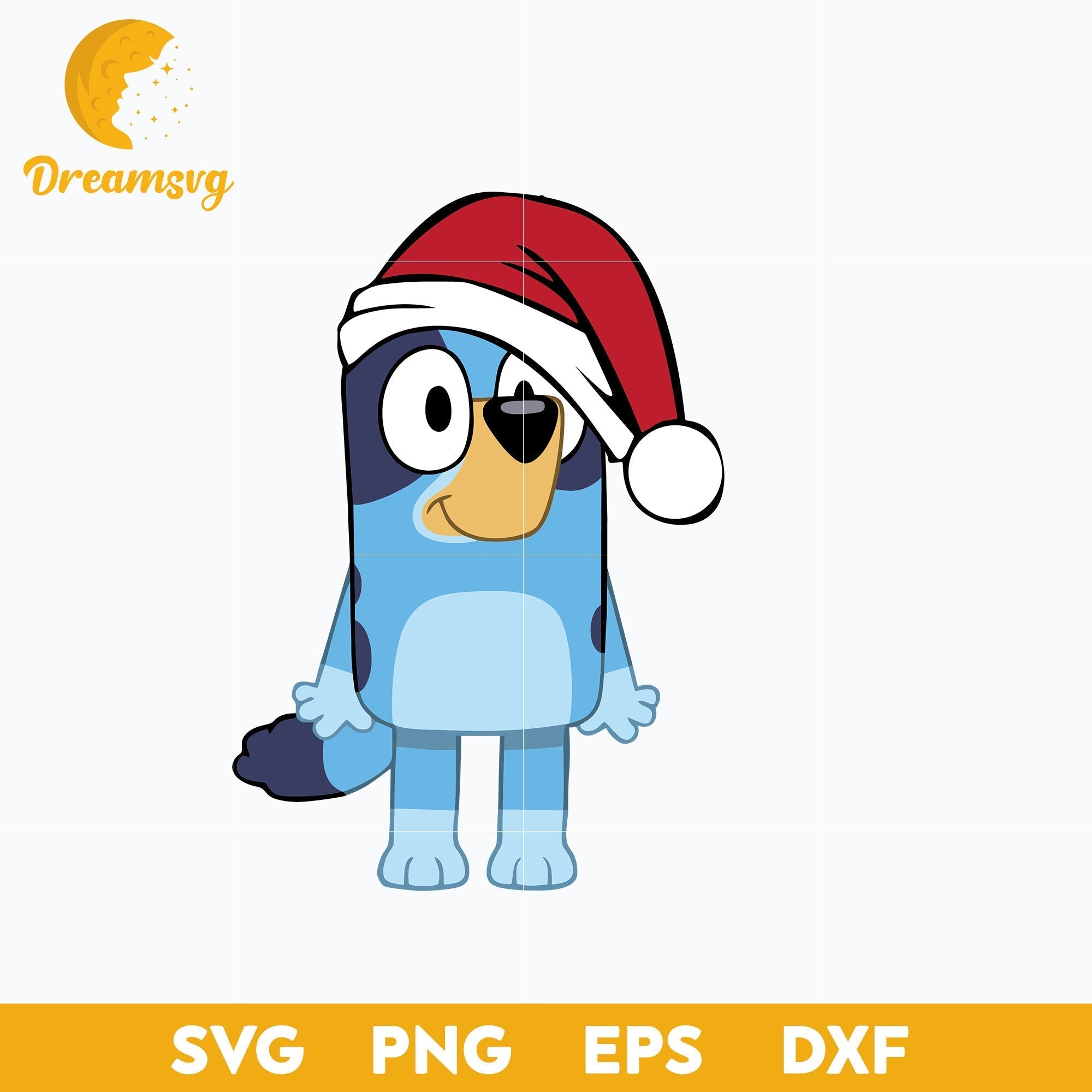 Bluey Christmas SVG, Cartoon Christmas SVG, PNG, DXF, EPS Digital File