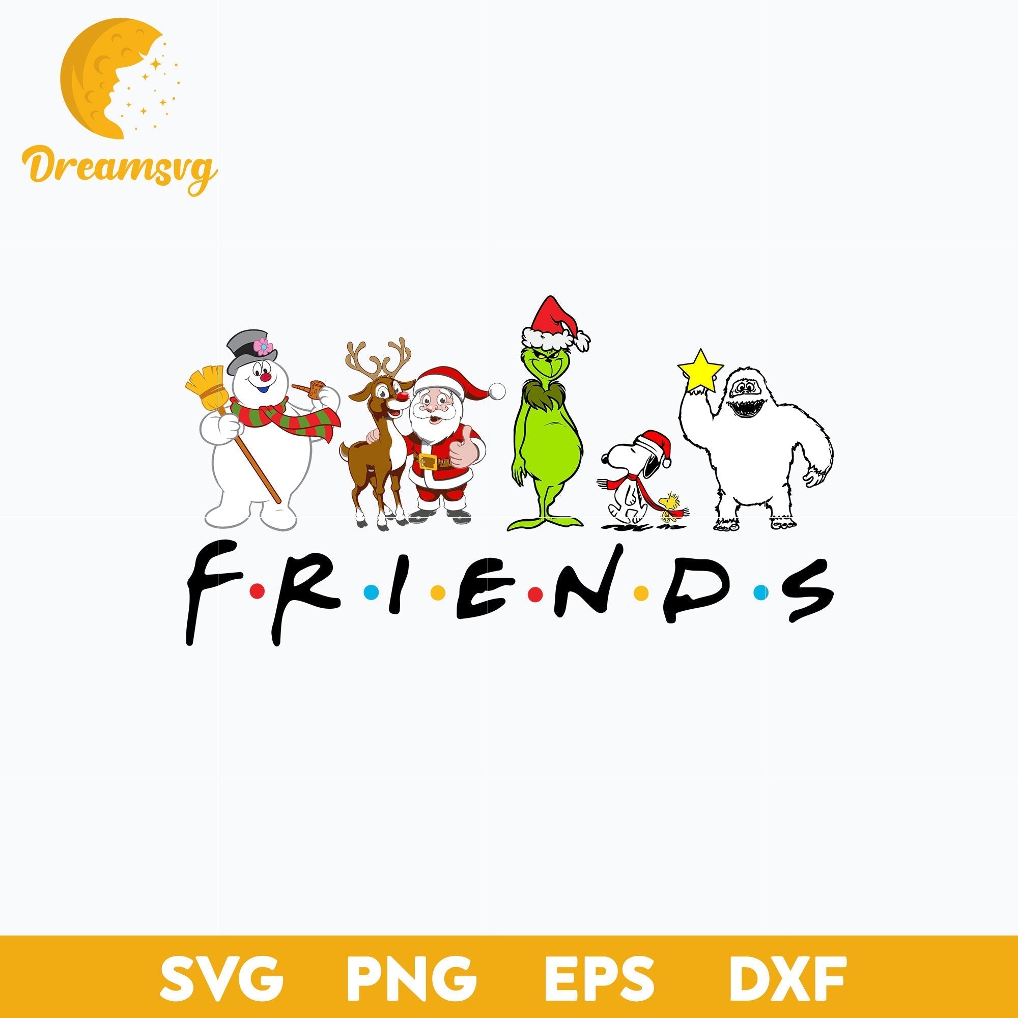 Friends Christmas SVG, Christmas SVG, PNG, DXF, EPS File.