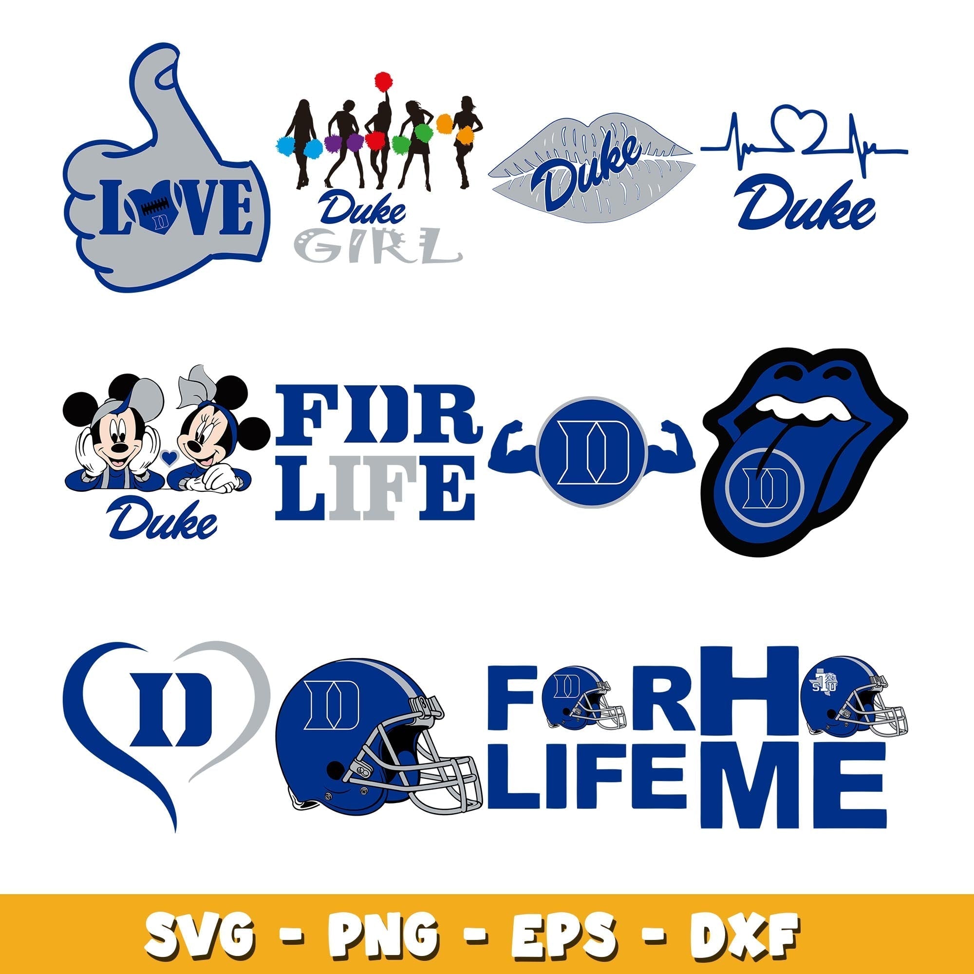 Duke Blue devils basketball Bundle svg, Duke Blue devils logo svg, nca