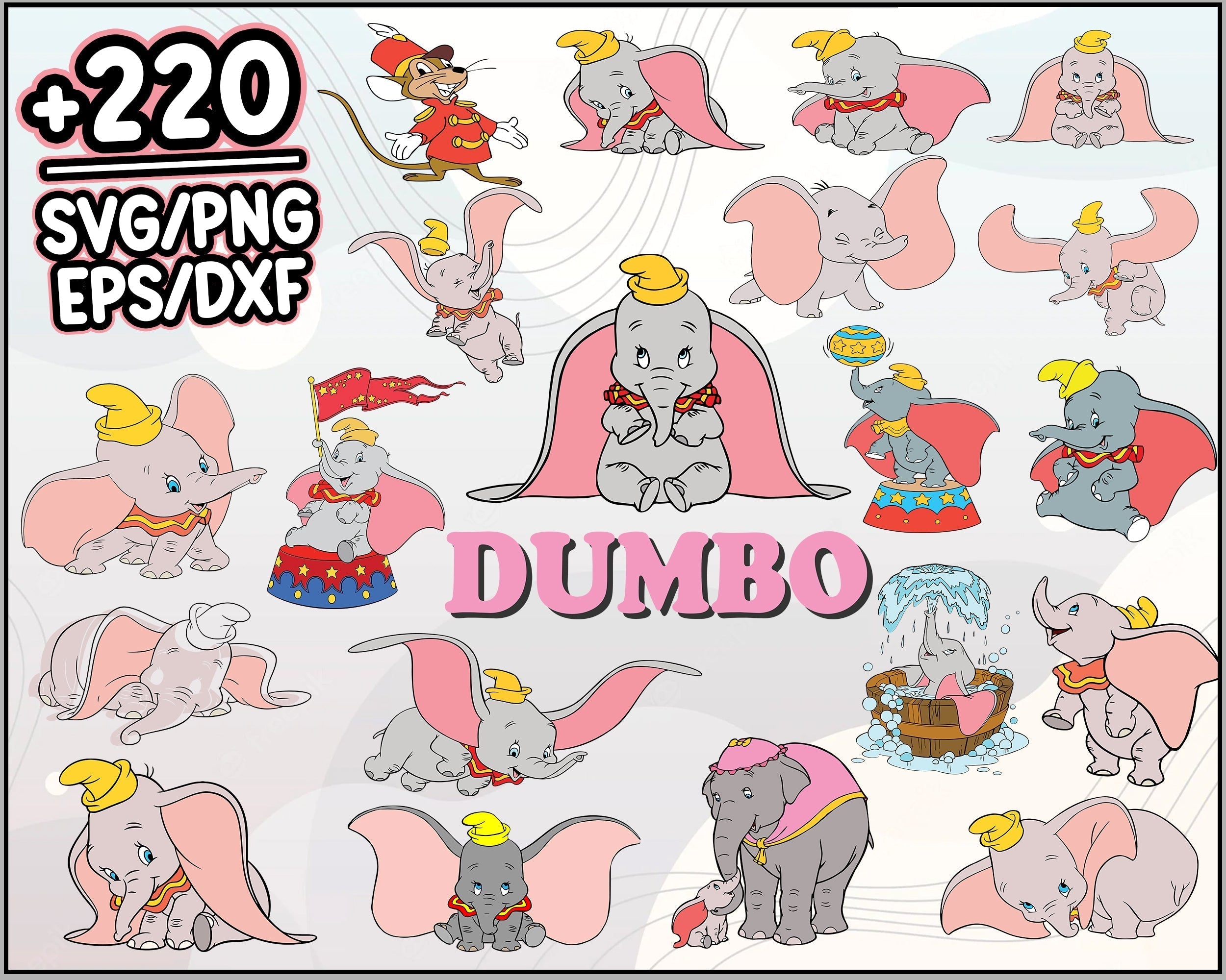 220+ Dumbo Bundle, Dumbo svg, Dumbo Printable, Dumbo Cut Files, Dumbo