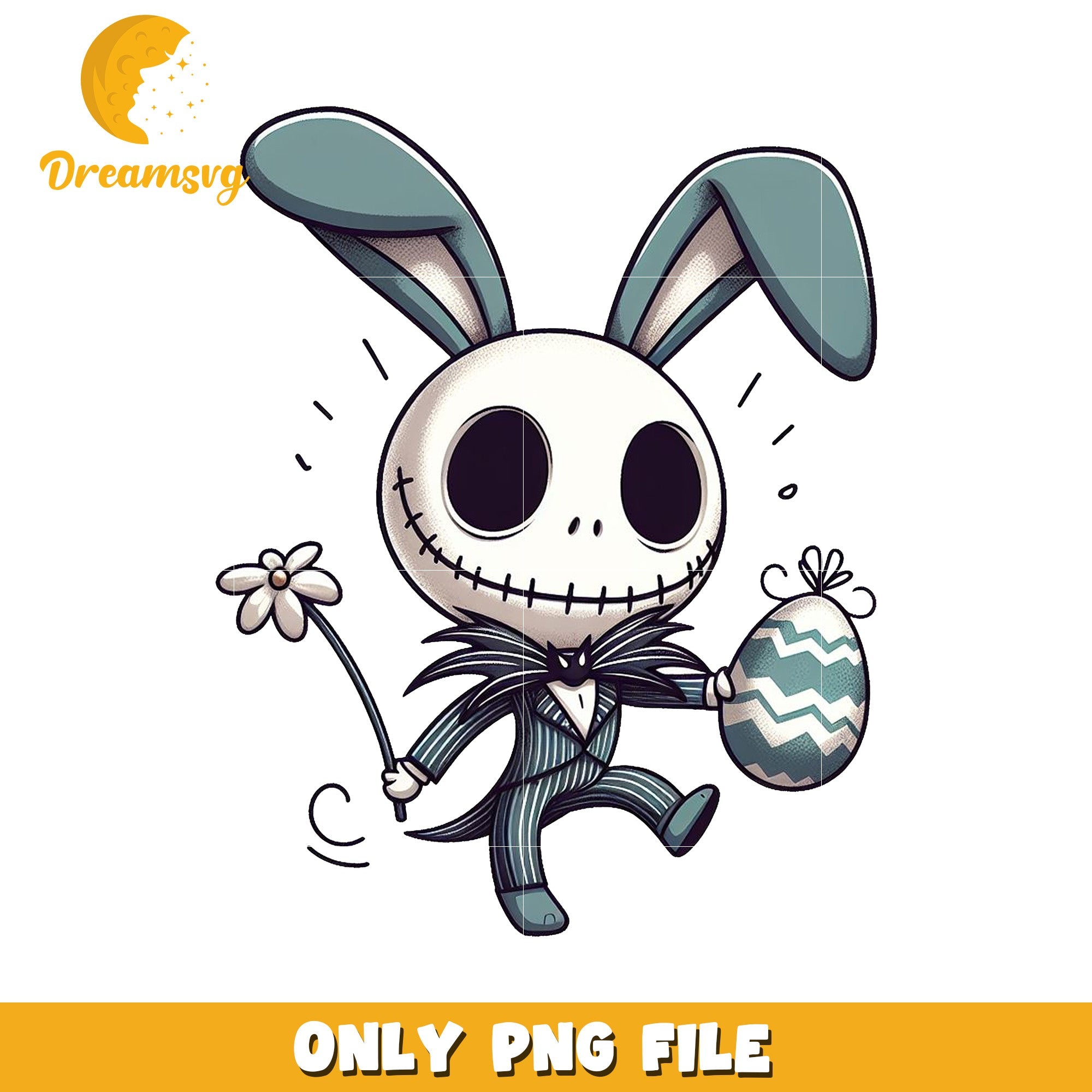 Easter Bunny Jack Skeleton PNG Clipart for Fun Designs – Printy Studio