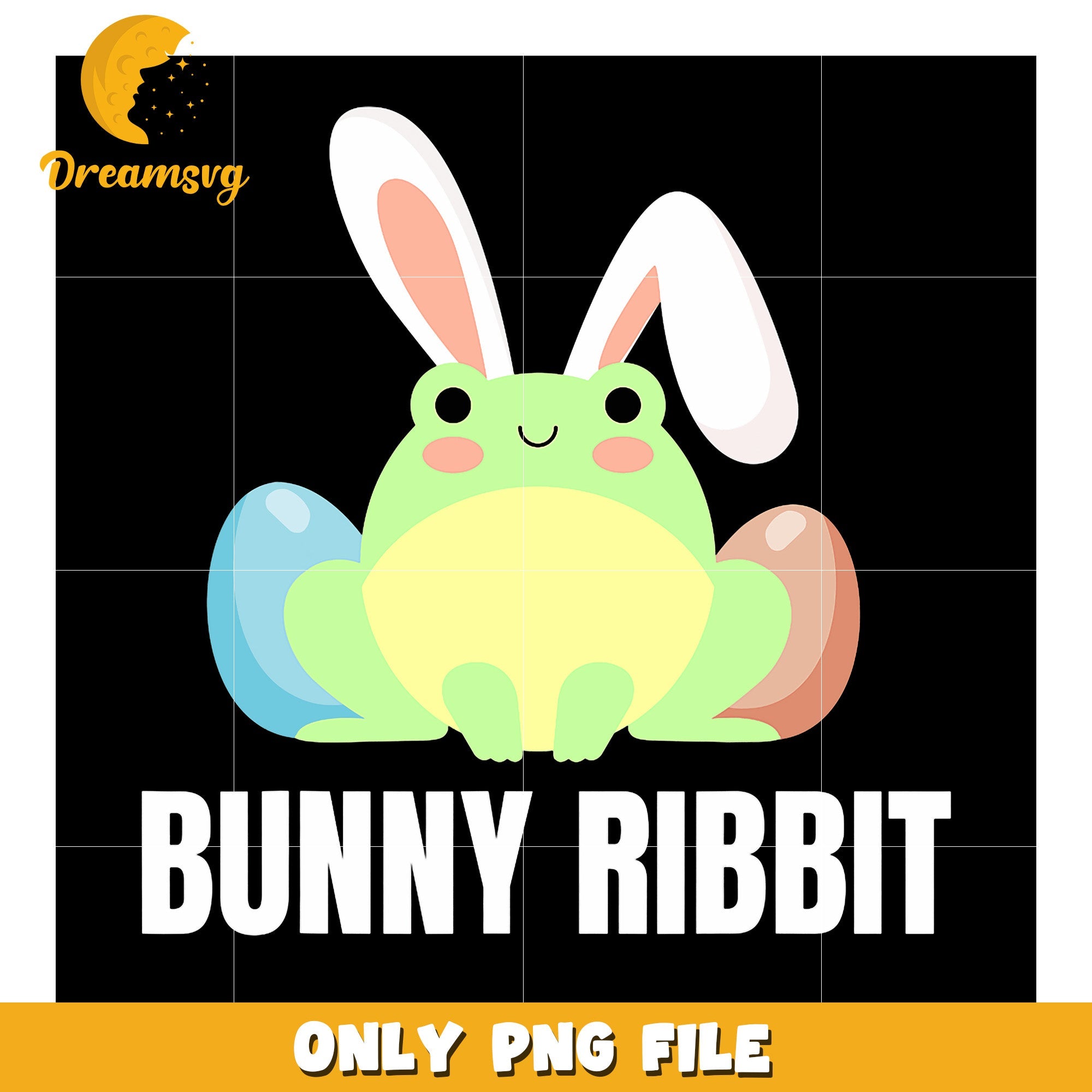 Easter Frog Bunny PNG Design