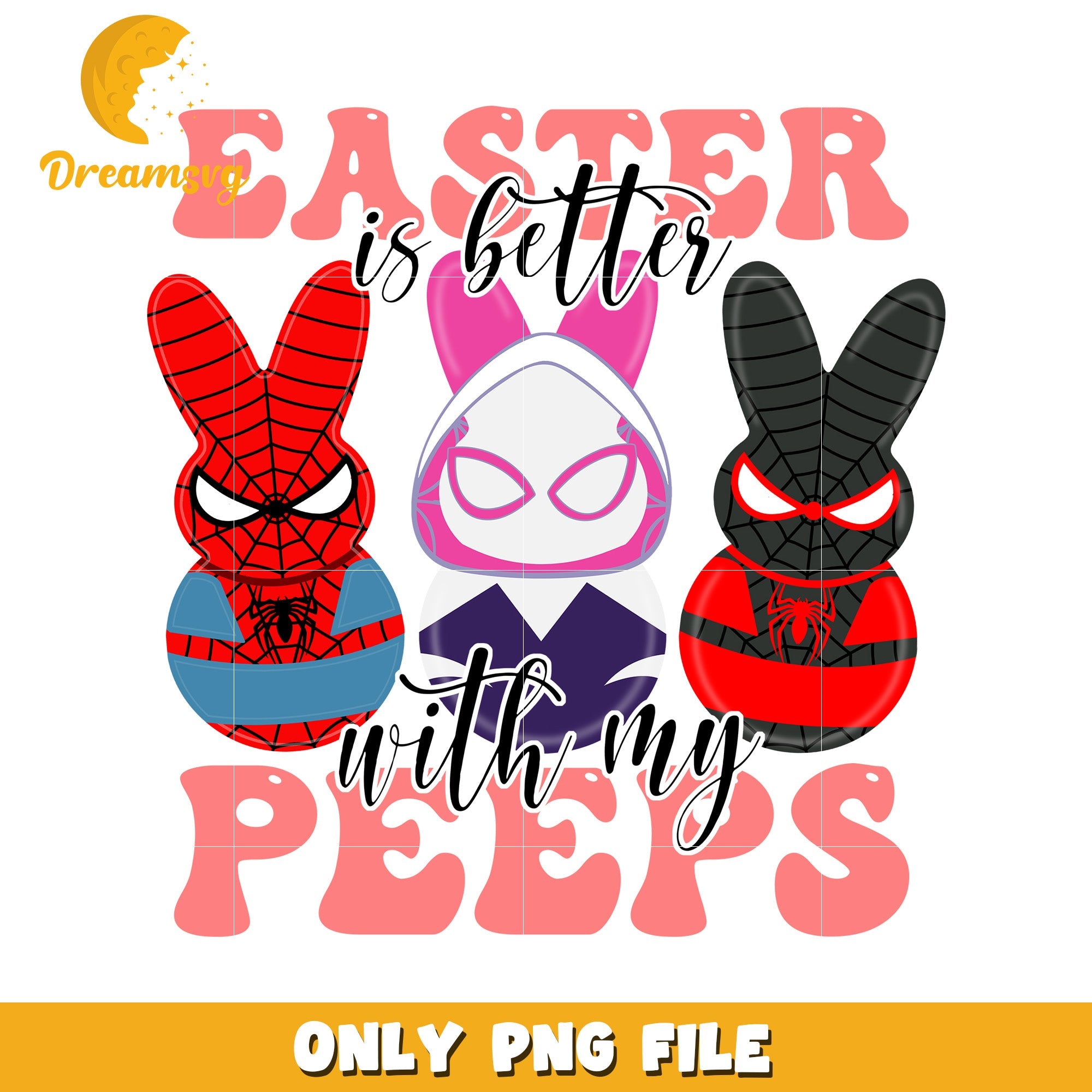 Easter Spider-Man Peeps PNG Design