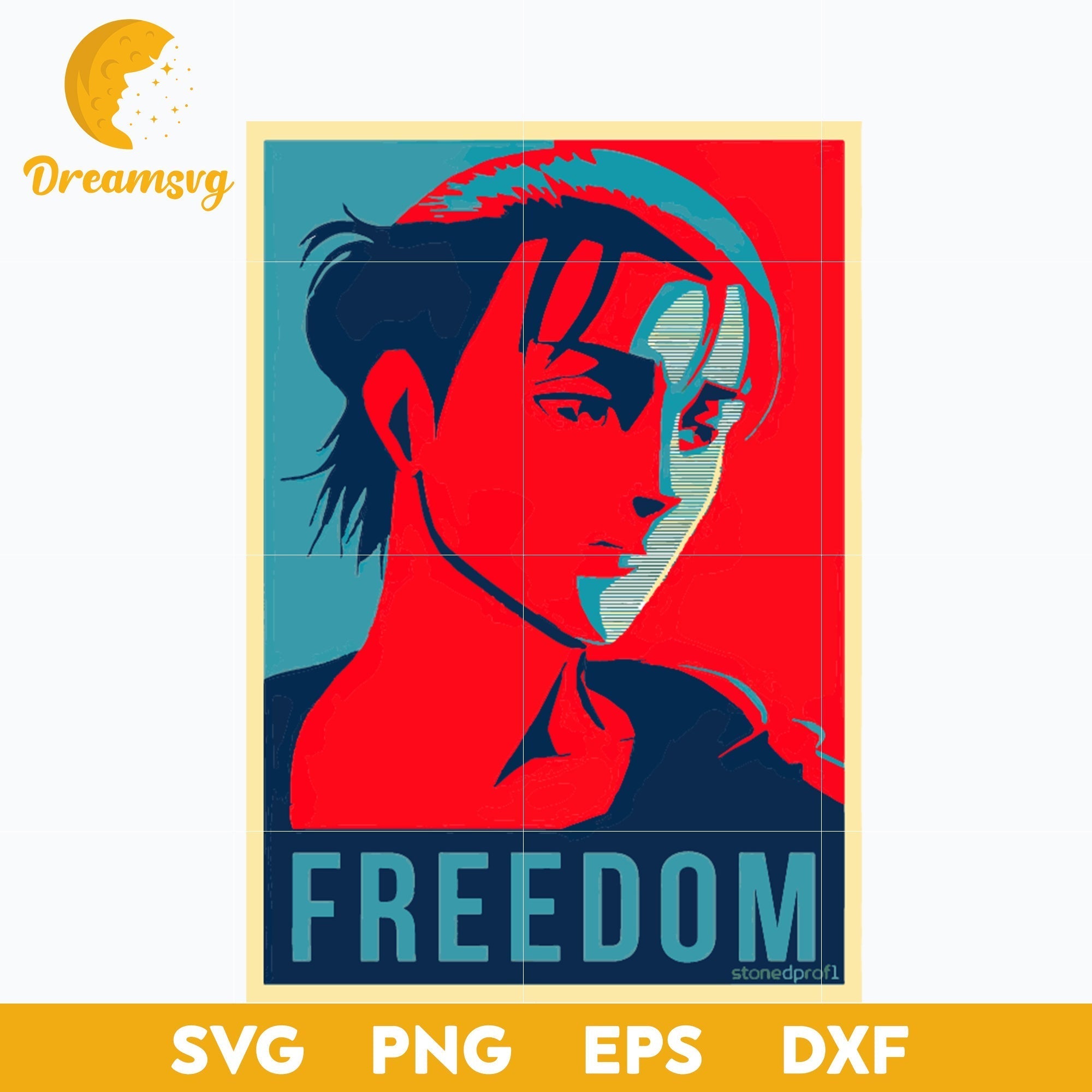 Eren Freedom Svg, Eren Yeager Svg, Attack On Titan Svg, Eren Anime Svg