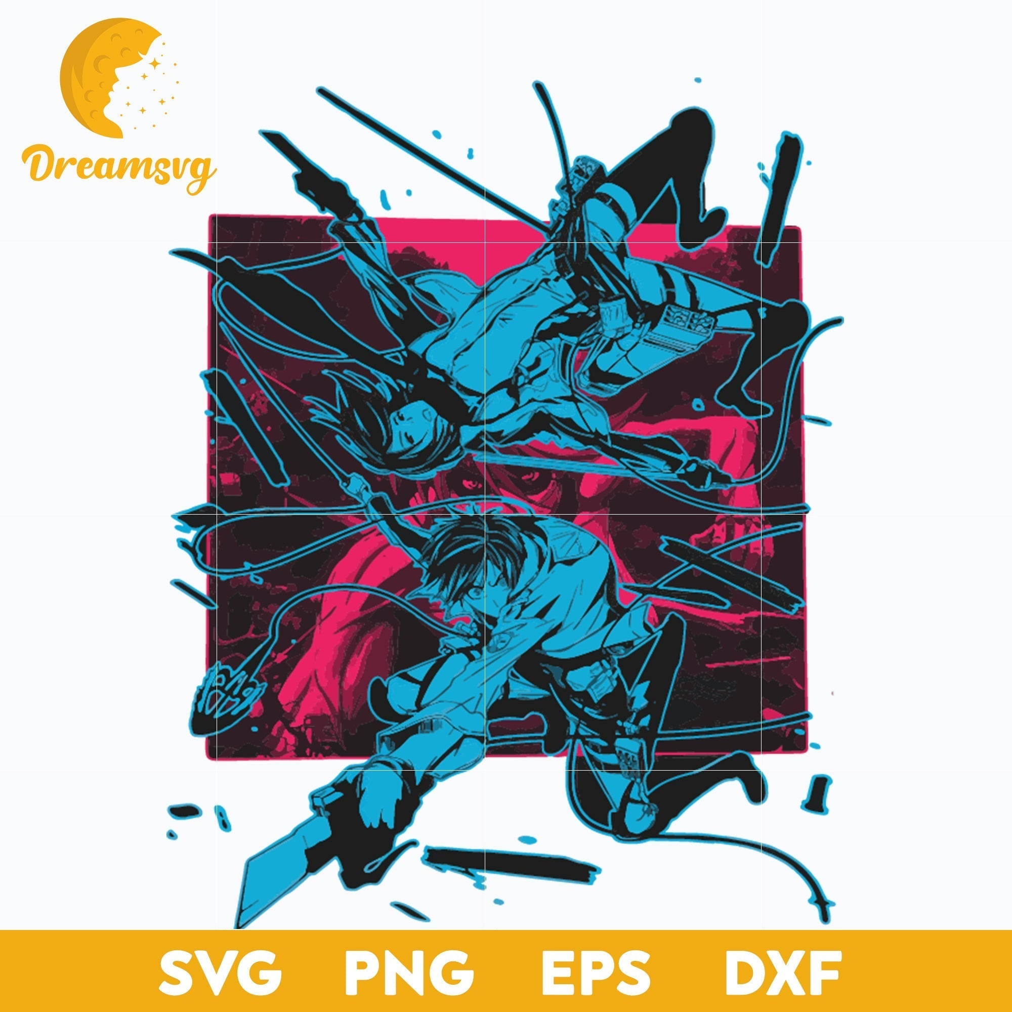 Eren Mikasa Svg, Attack On Titan Svg, Anime Svg, Eren Yeager Svg, Mika