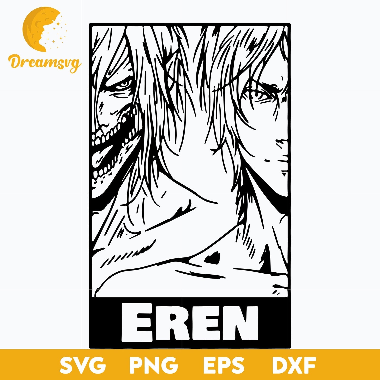 Eren Svg, Eren Titan Svg, Eren Yeager Svg, Attack On Titan Svg, file f