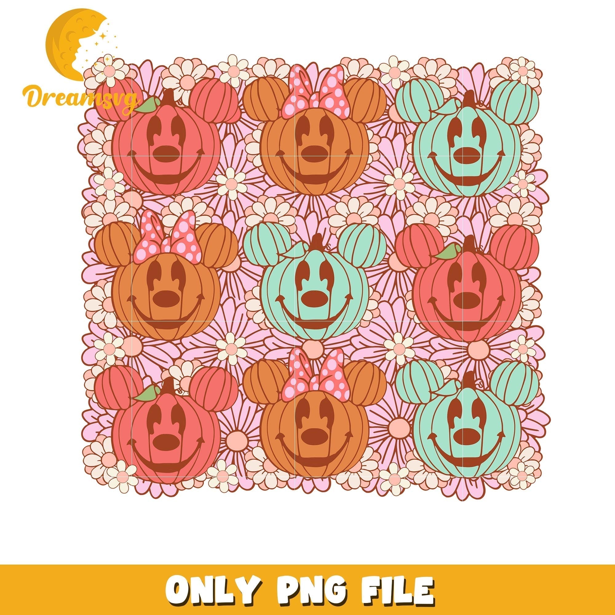 Fall Mickey head pumpkin png, Disney world halloween vibes png