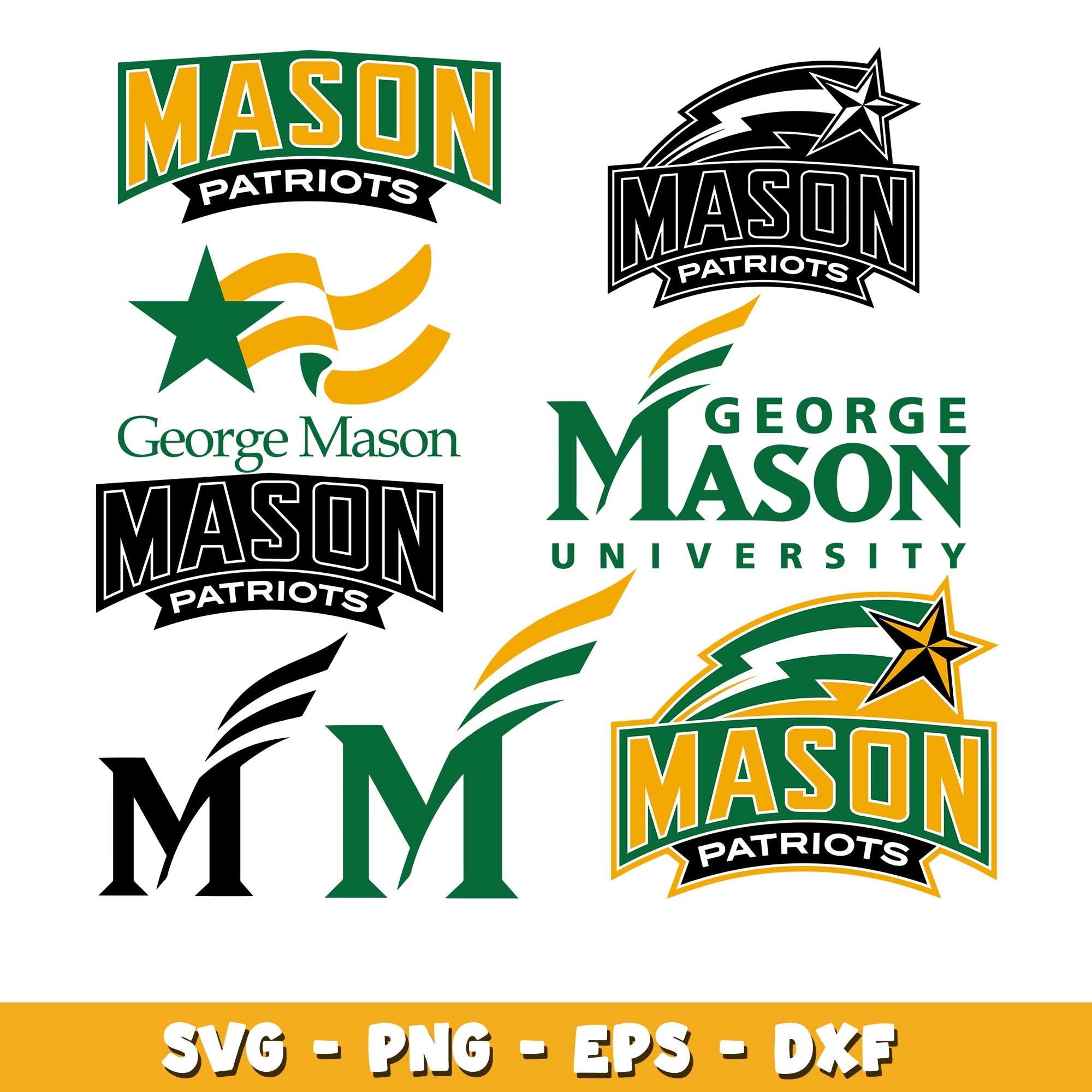 George Mason Patriots Bundle svg, George Mason Patriots logo svg, ncaa