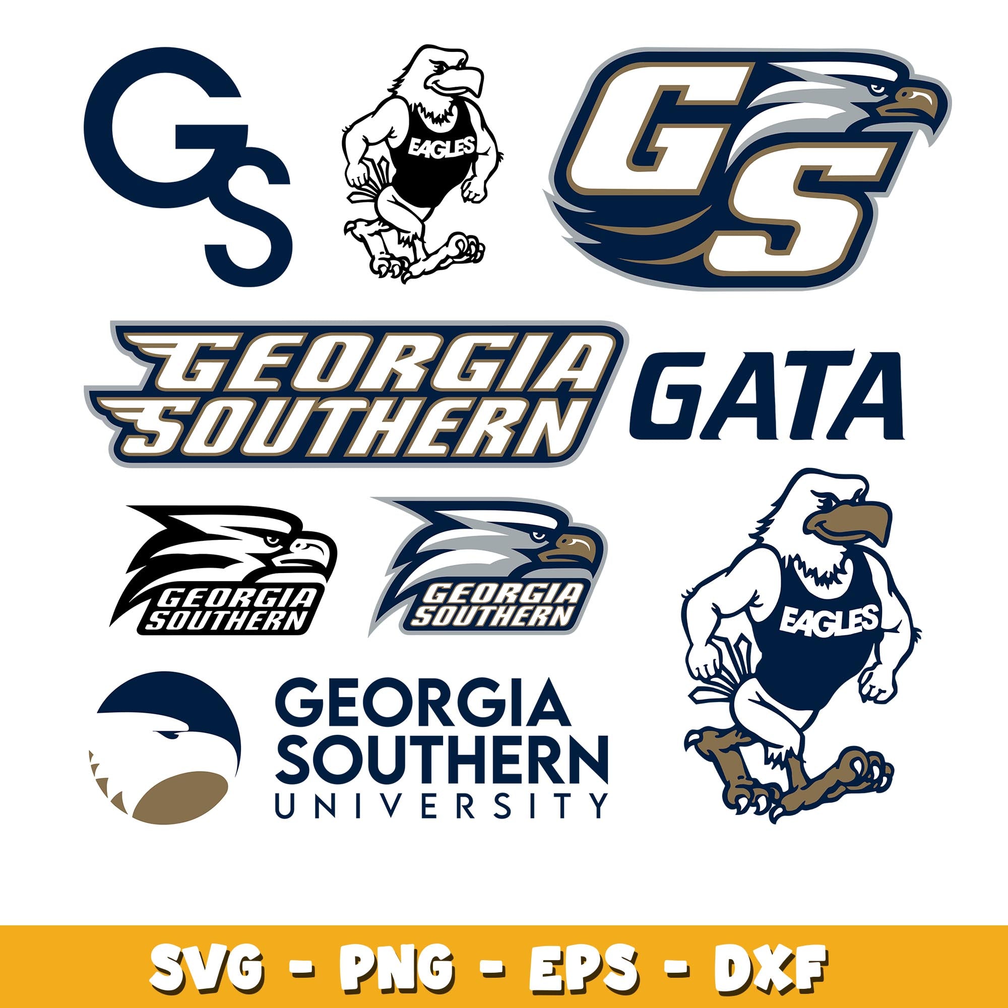 Georgia Southern Eagles Bundle svg, Georgia Southern Eagles logo svg,