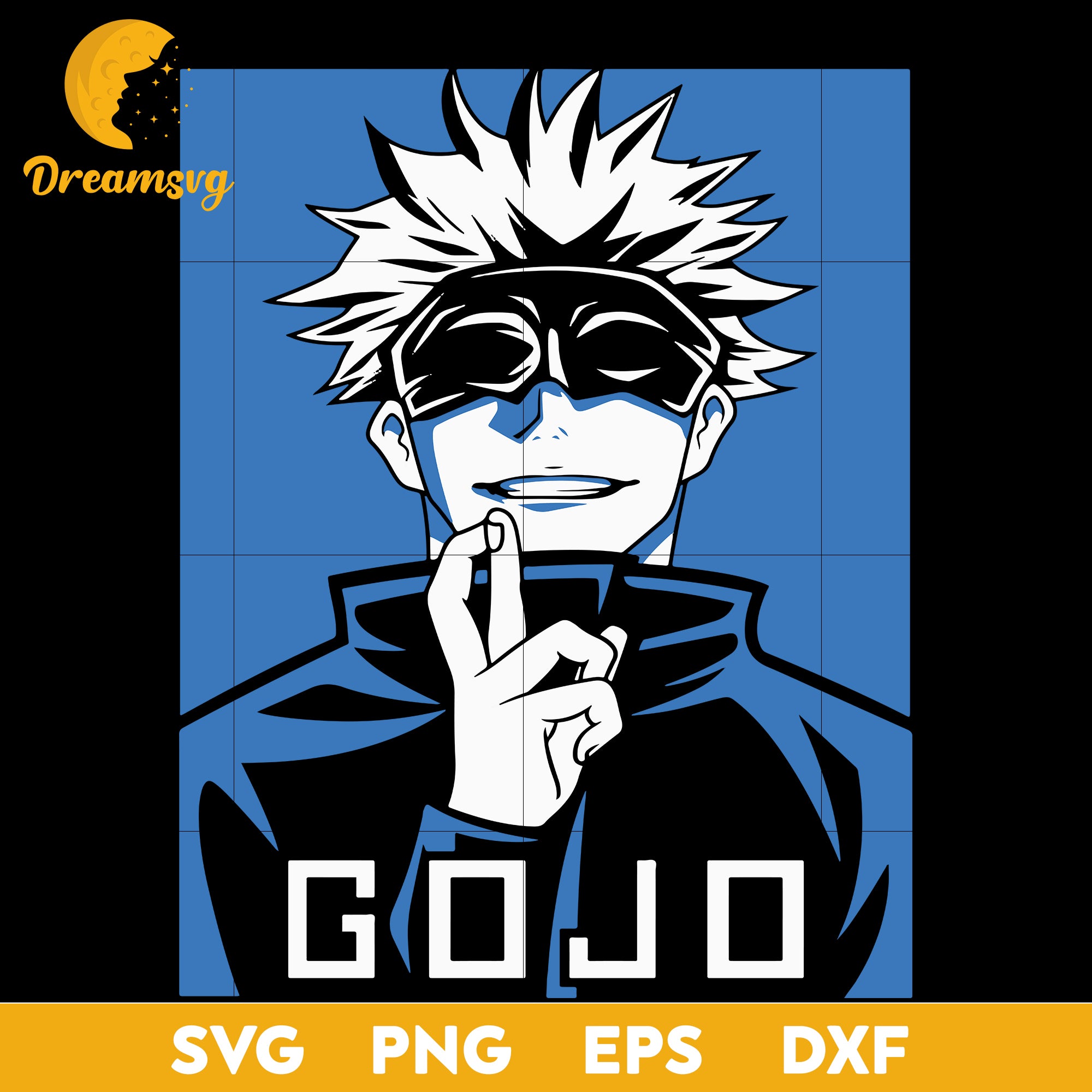 Gojo Satoru Svg, Jujutsu Kaisen Svg, Gojo Svg, file for cricut, Anime