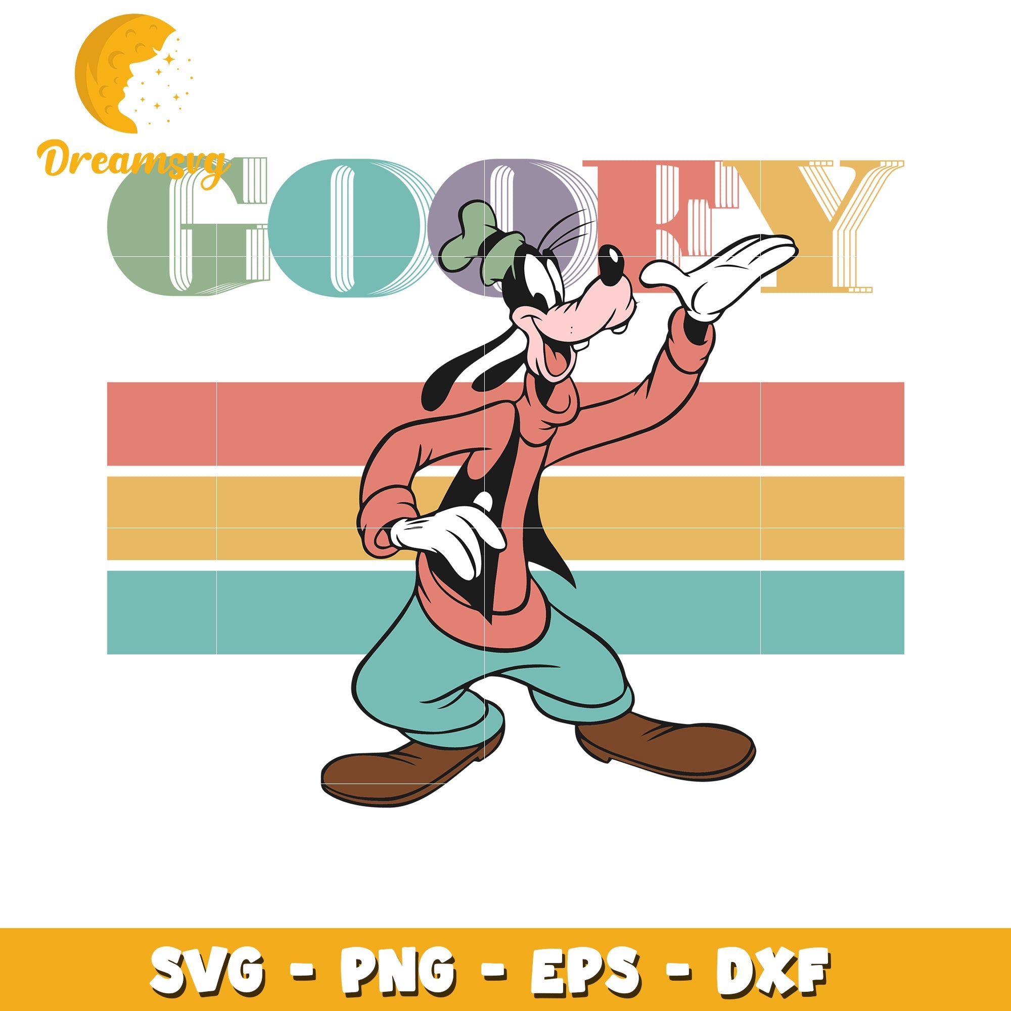 Goofy Retro SVG PNG EPS DXF Cut File