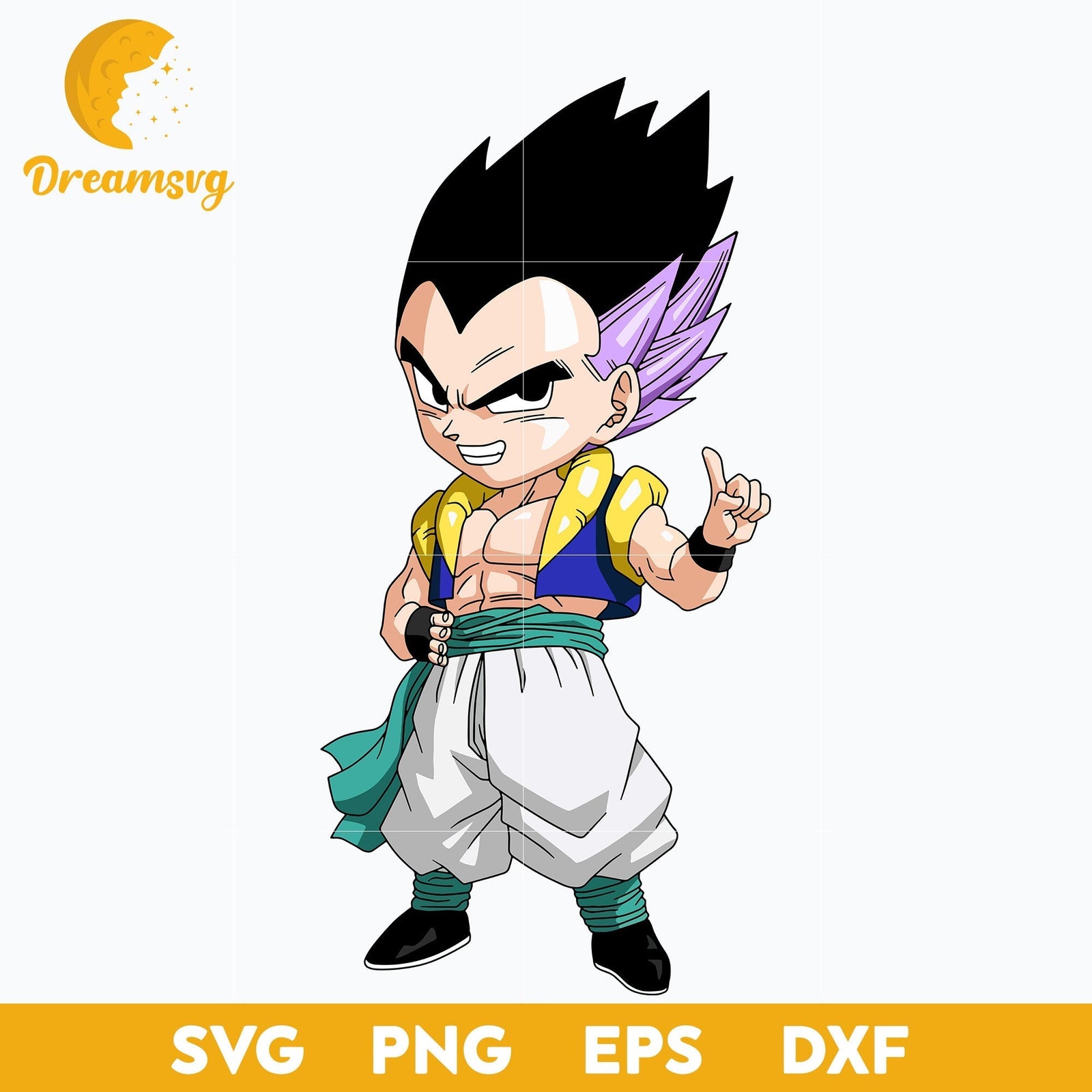 Gotenks Dragon Ball Svg, Gotenks Svg, Dragon Ball Svg, Gotenks Chibi S