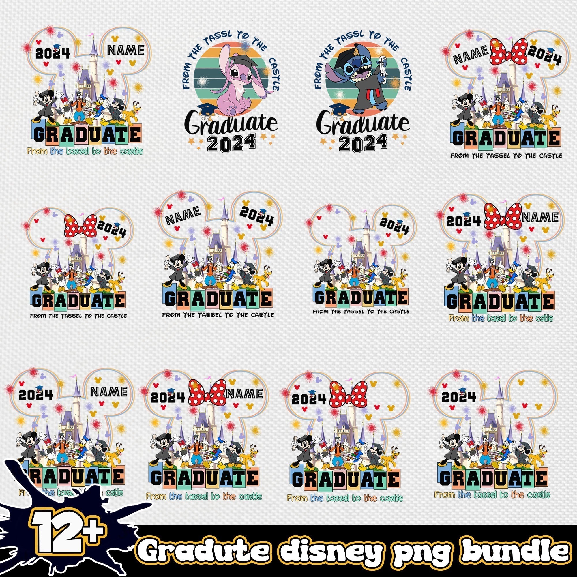Graduate Disney PNG Bundle, Disney Graduate PNG, Graduate Disney Clipa