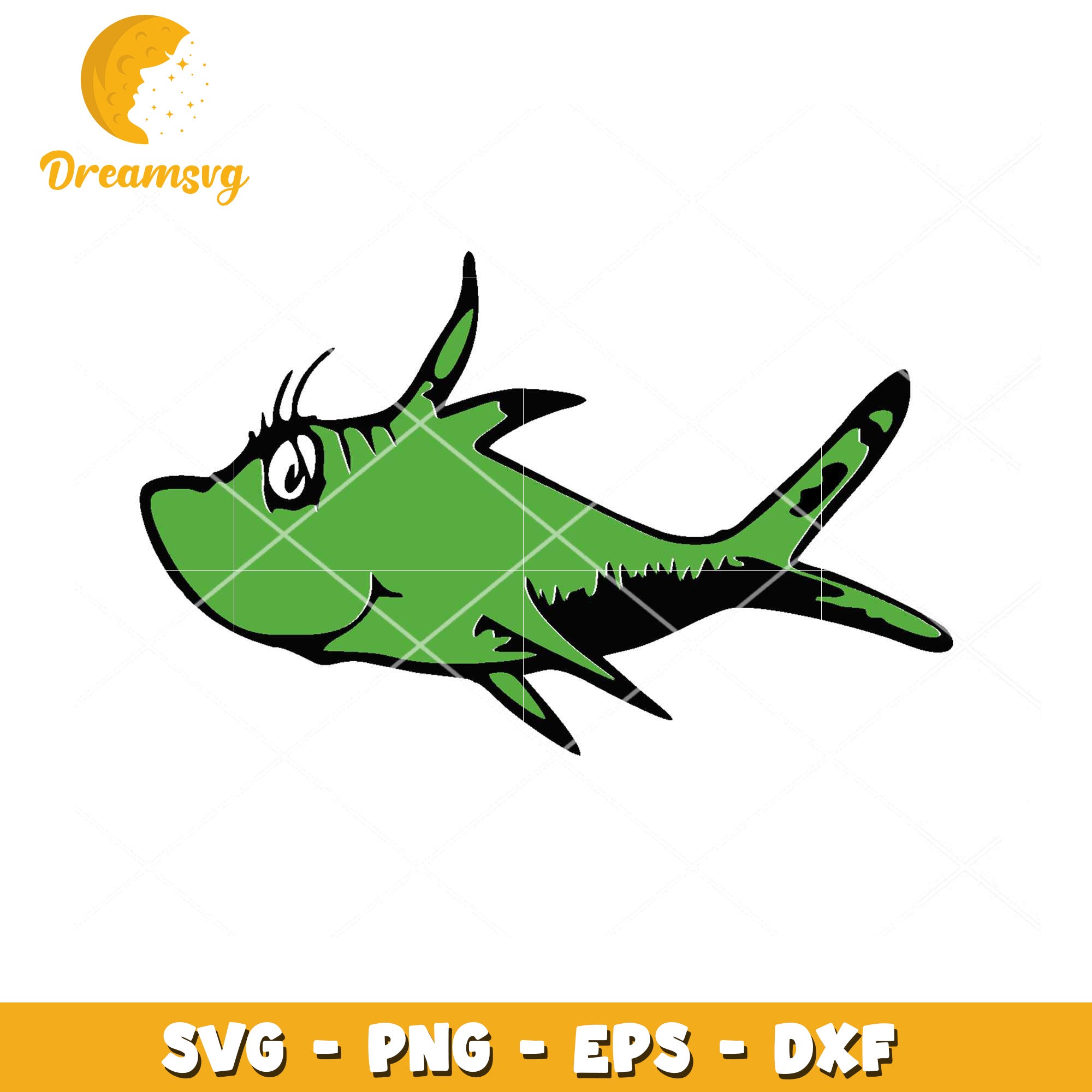 Green Fish SVG Cut File