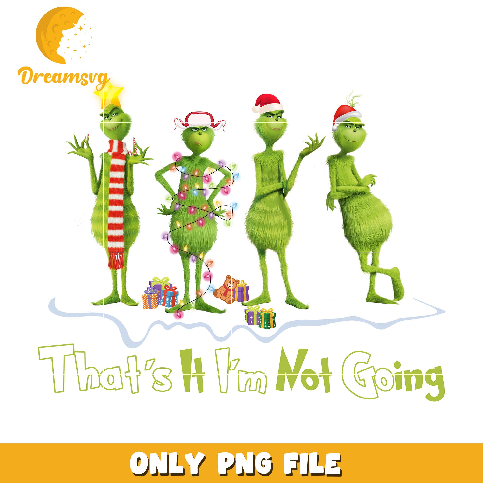 Grinch that not going christmas png, thats it im not going grinch png