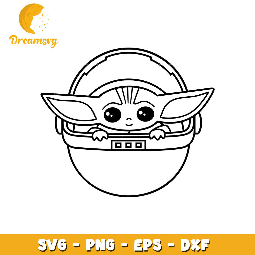 Grogu SVG Cut File for Cricut