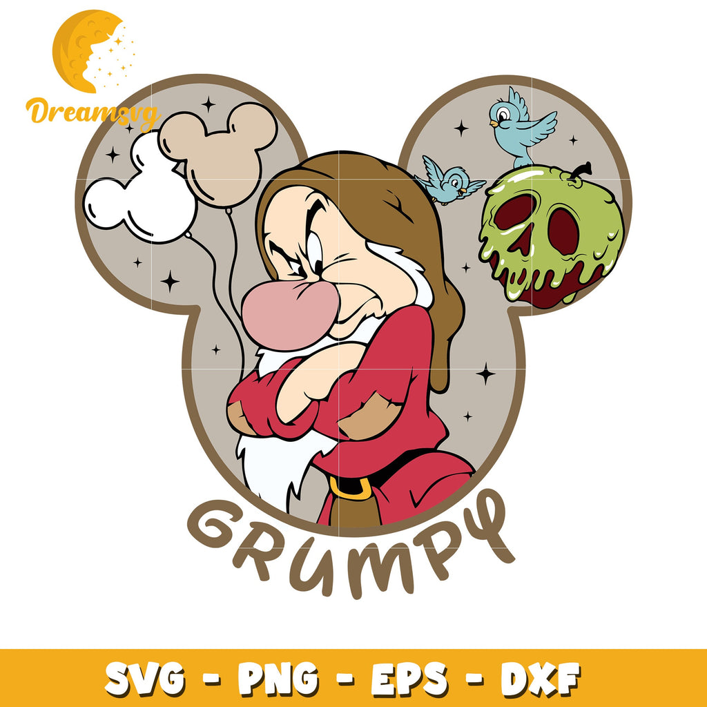 Grumpy Dwarf SVG PNG EPS DXF