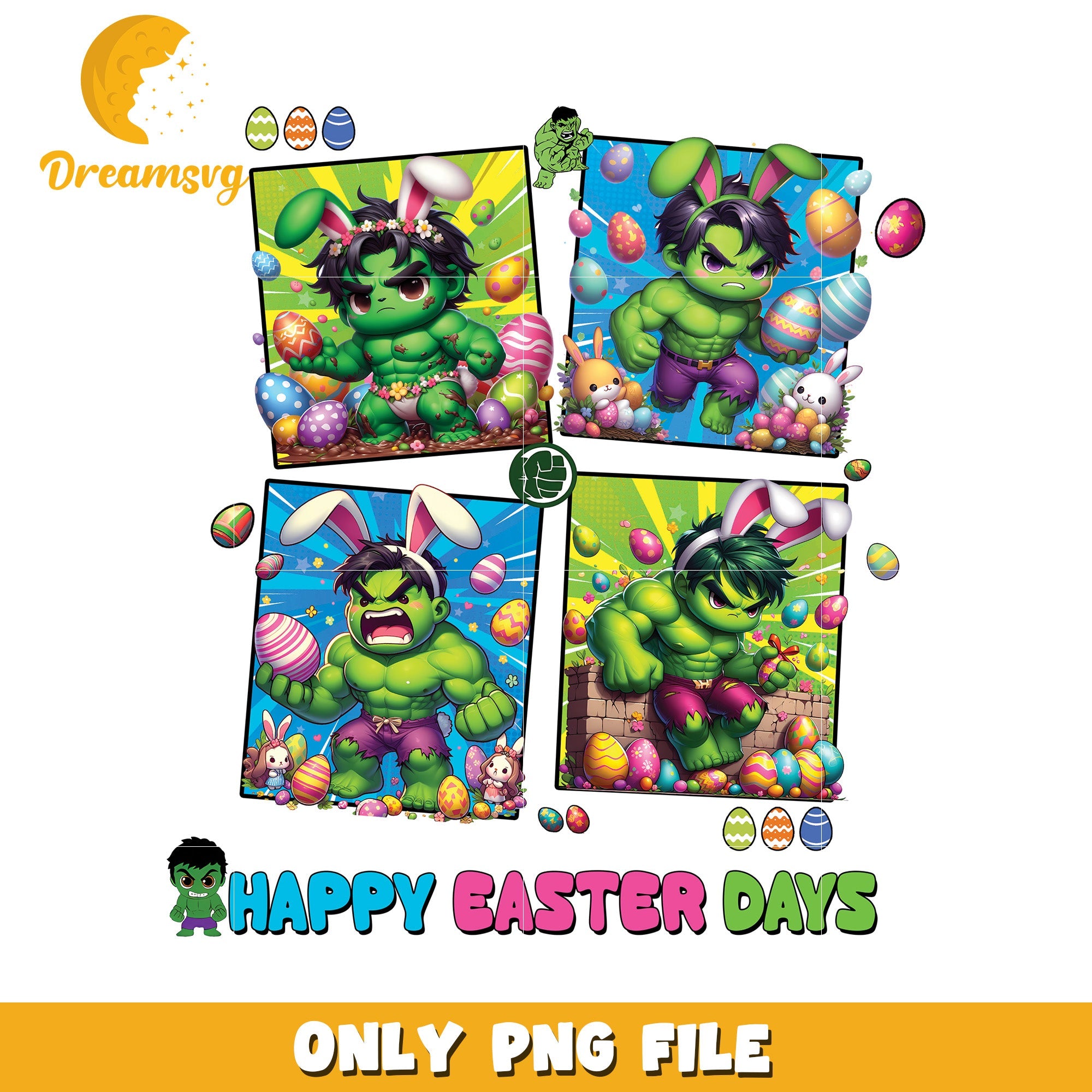 Happy Easter Hulk PNG Image