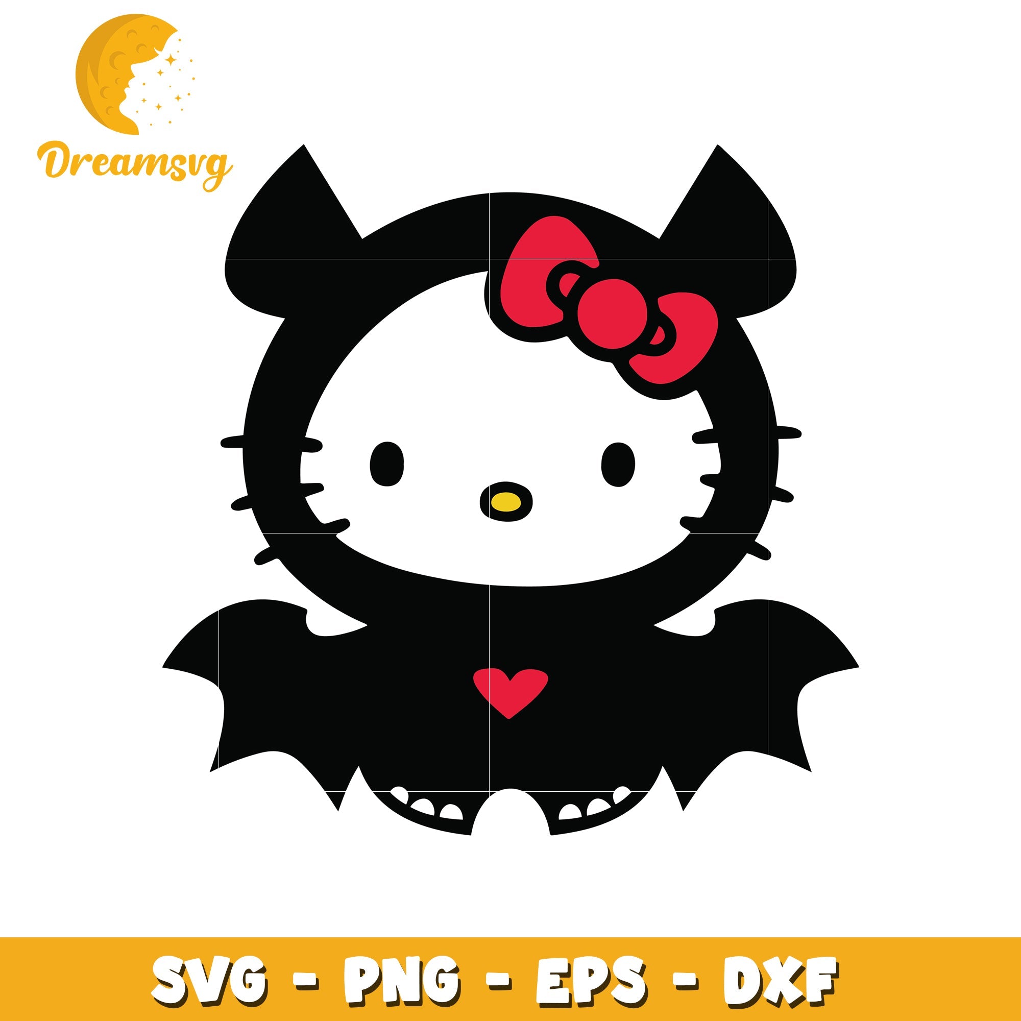 Hello Kitty Bat SVG Cut File