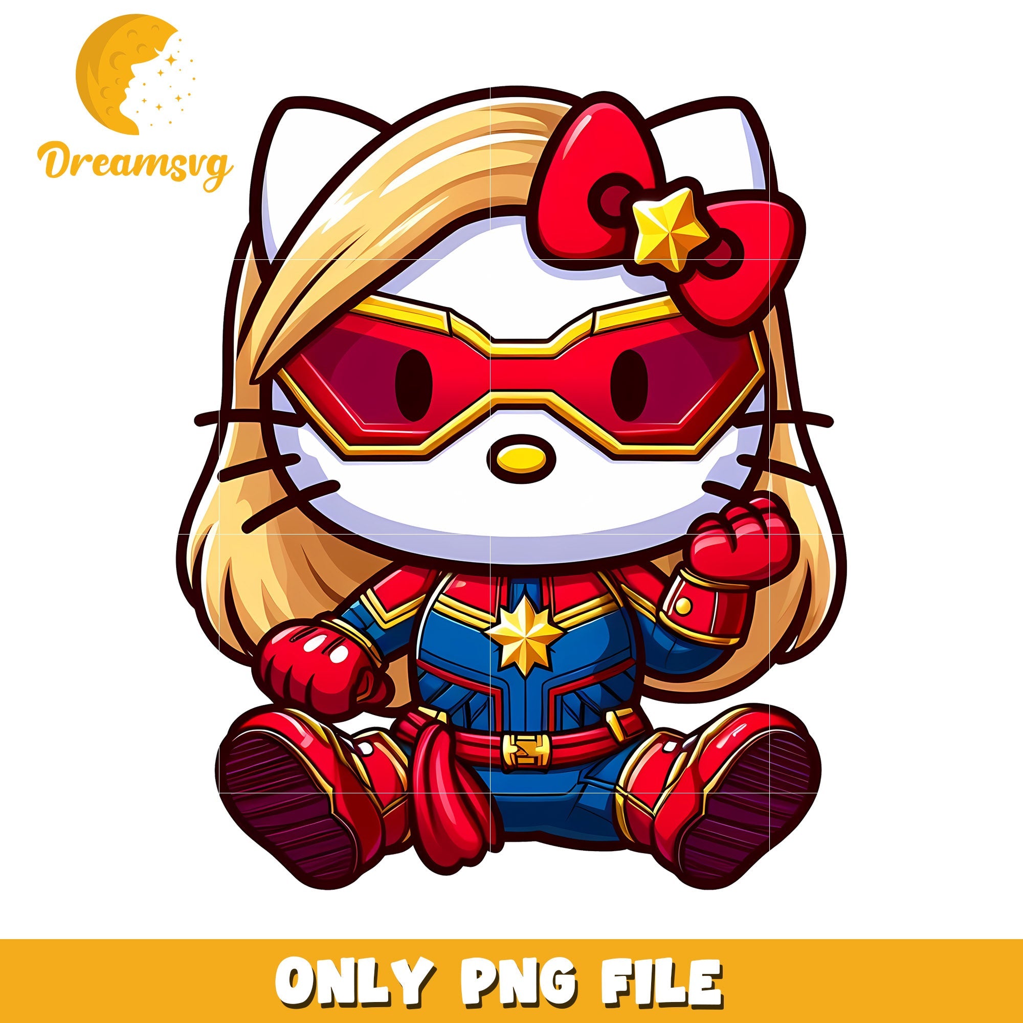 Hello Kitty Captain Marvel PNG