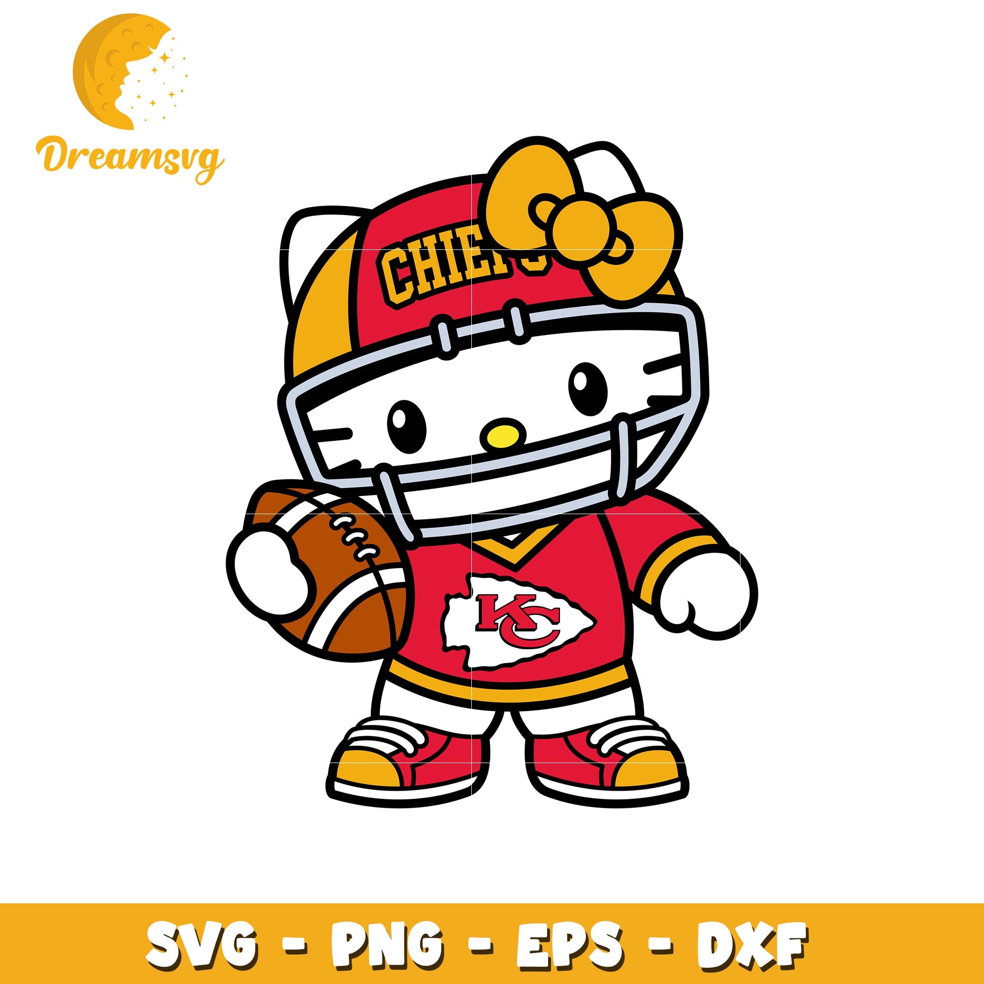 Hello Kitty Chiefs SVG PNG EPS DXF