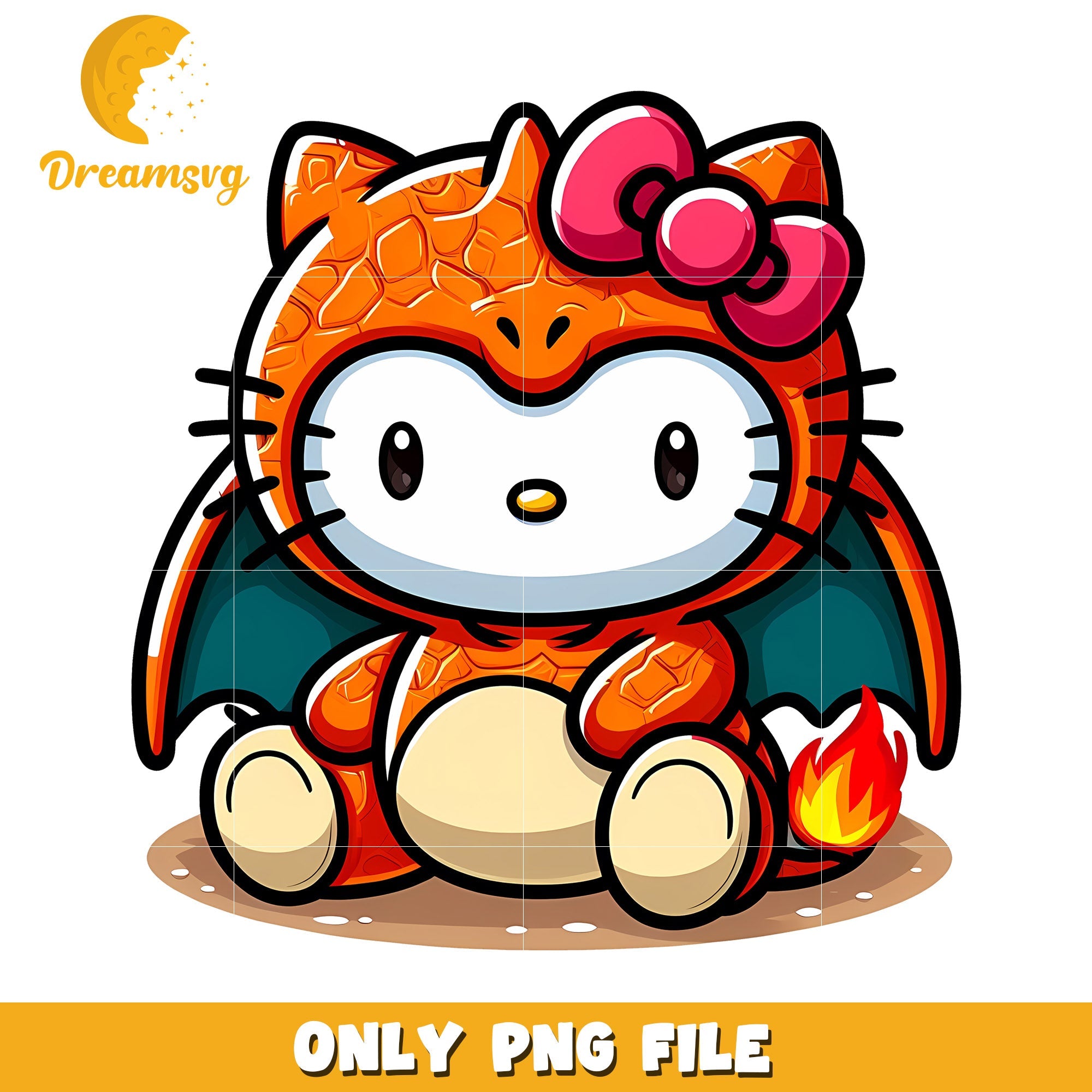Hello Kitty Dragon PNG Cute Cartoon
