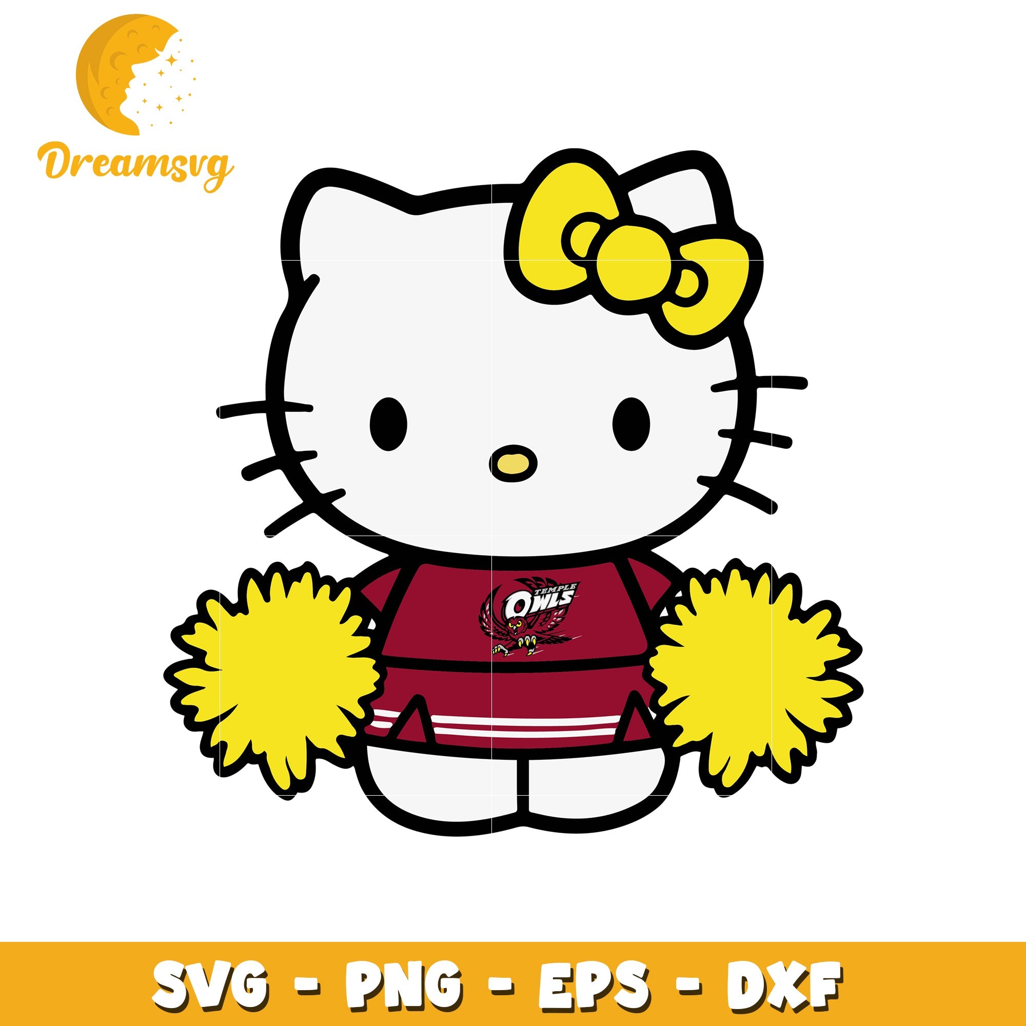 Hello Kitty Temple Owls SVG Design