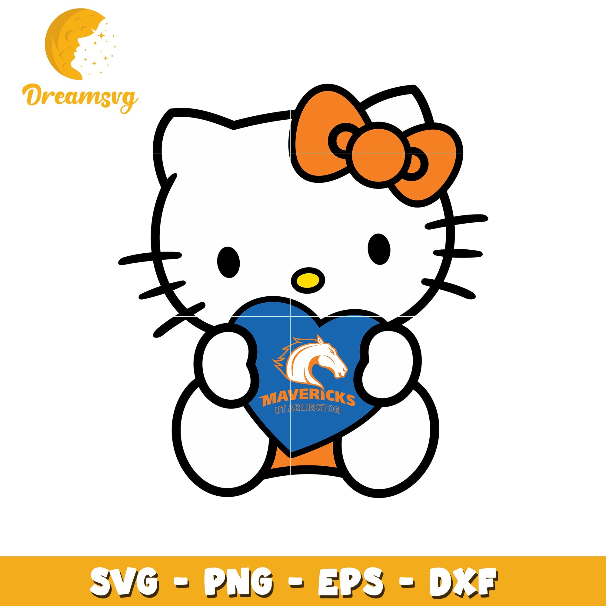 Hello Kitty UT Arlington Mavericks SVG