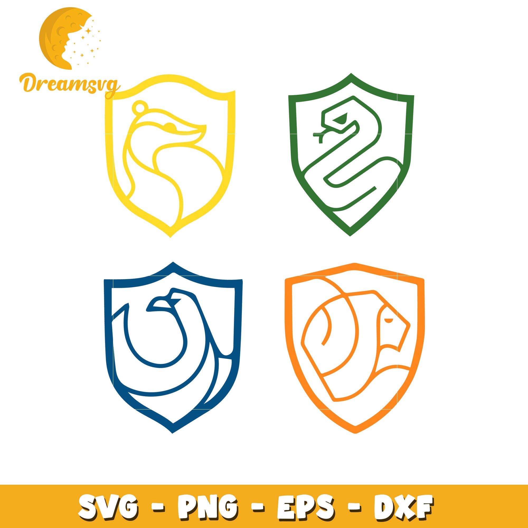 House Crests SVG Cut Files PNG EPS DXF