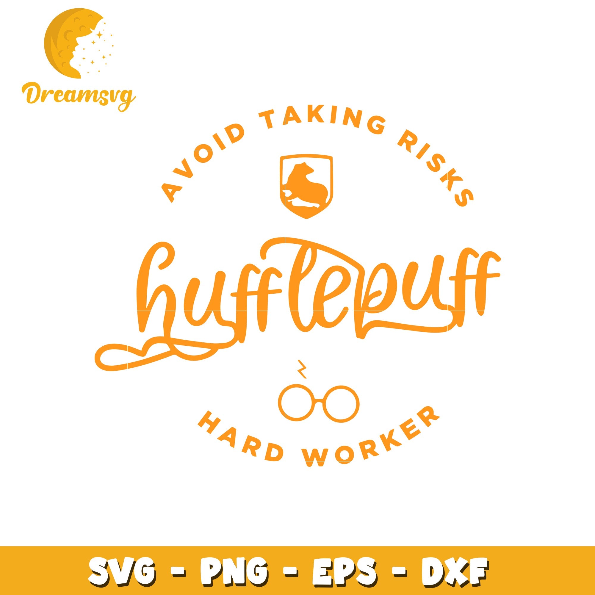 Hufflepuff SVG Cut File Hard Worker