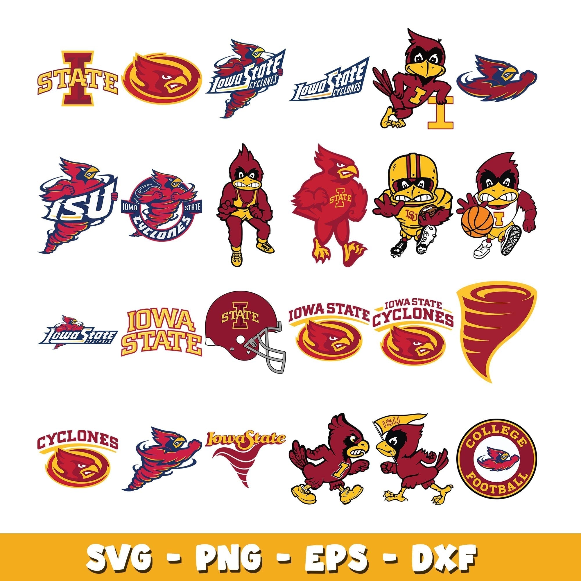 Iowa State Cyclones Bundle svg, Iowa State logo svg, ncaa svg