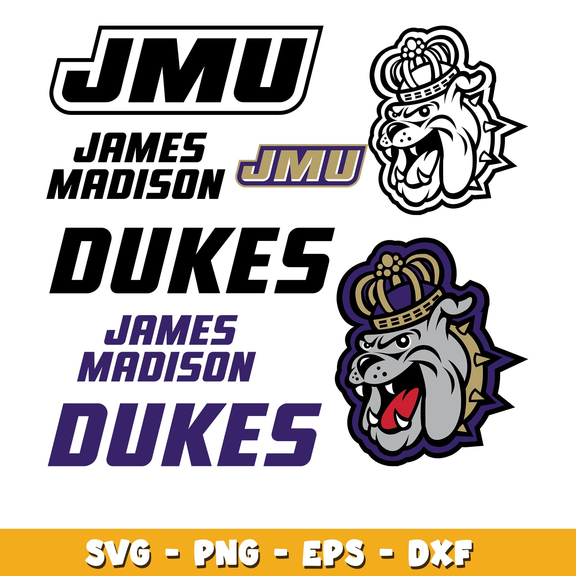 Logo James Madison Dukes Bundle svg, James Madison Dukes logo svg, nca