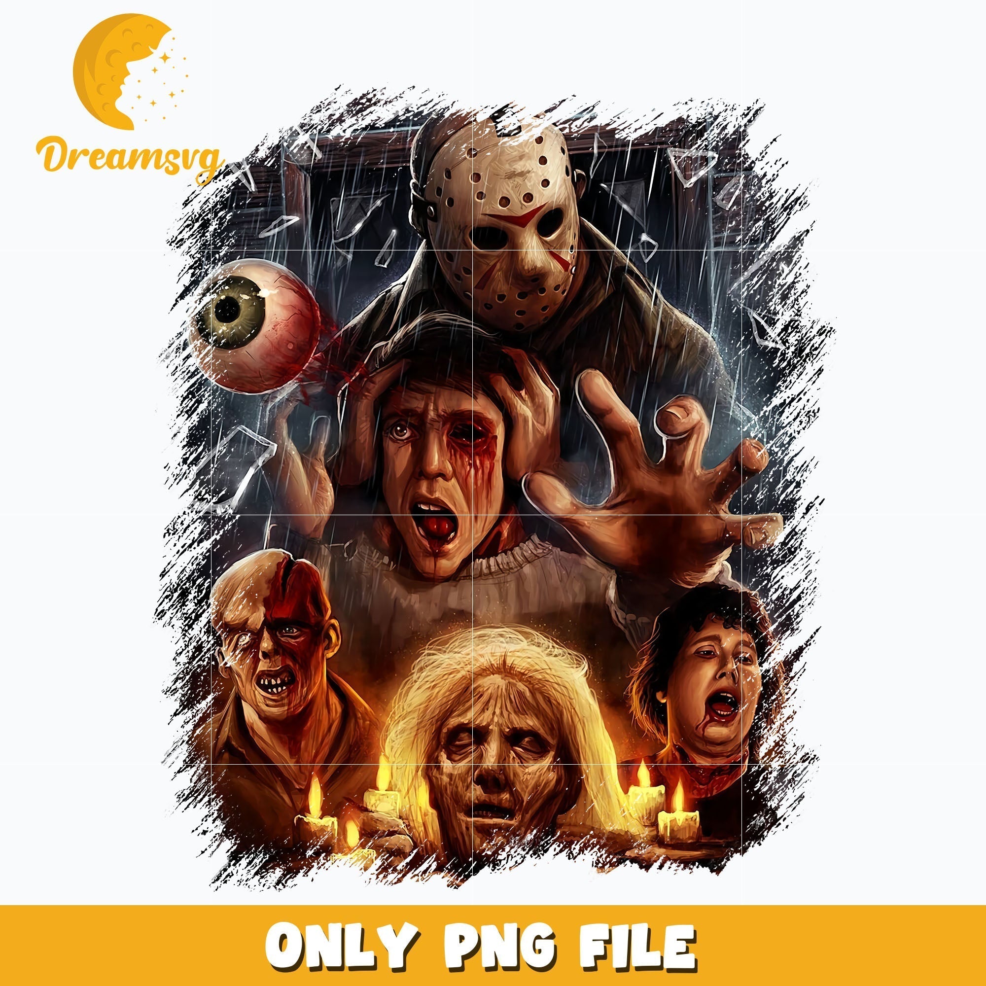 Jason Voorhees halloween png, Halloween png, Digital download.