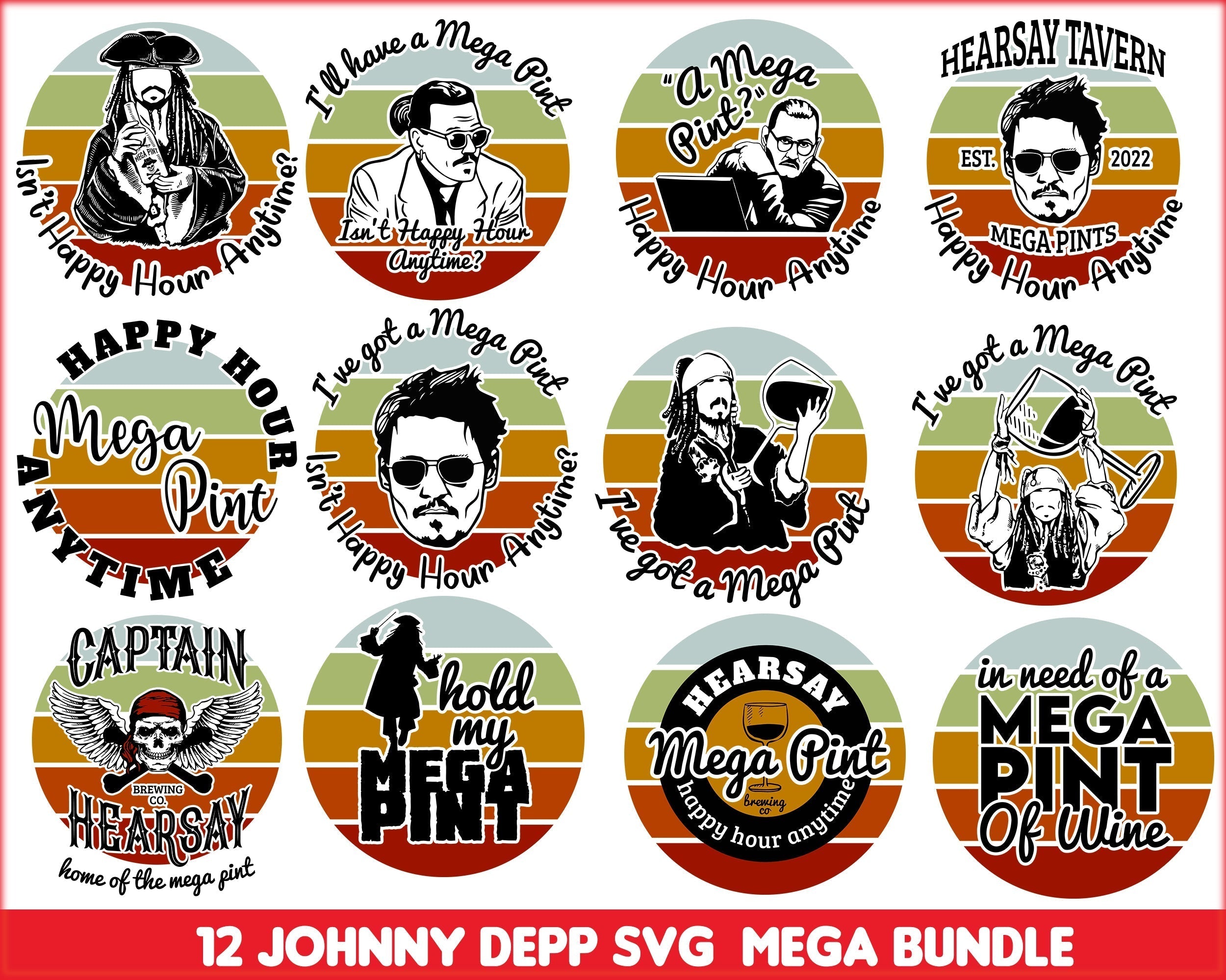 Johnny depp svg Bundle - Digital Dowload