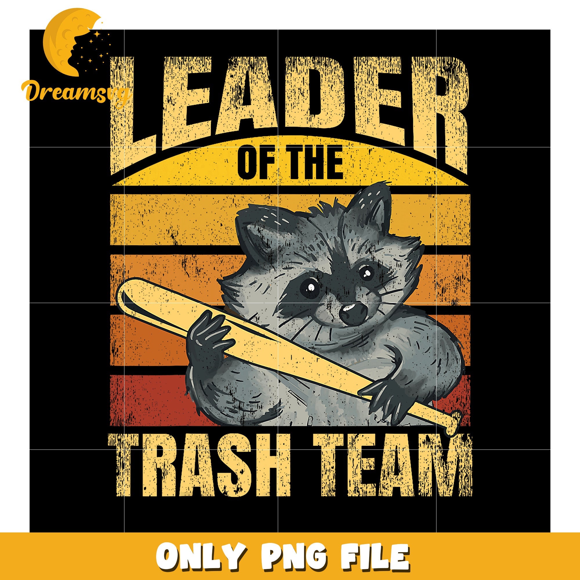 Leader of the Trash Team Raccoon PNG