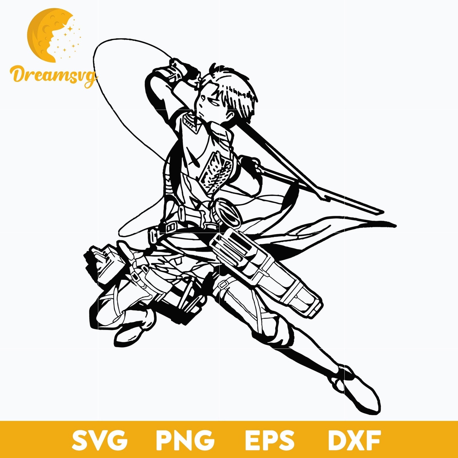 Levi Ackerman Svg, Attack On Titan Svg, Attacking Levi Svg, Japanese A
