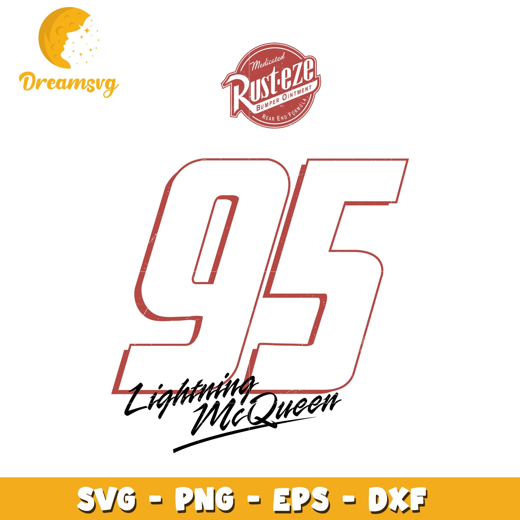 Lightning McQueen 95 SVG PNG EPS DXF