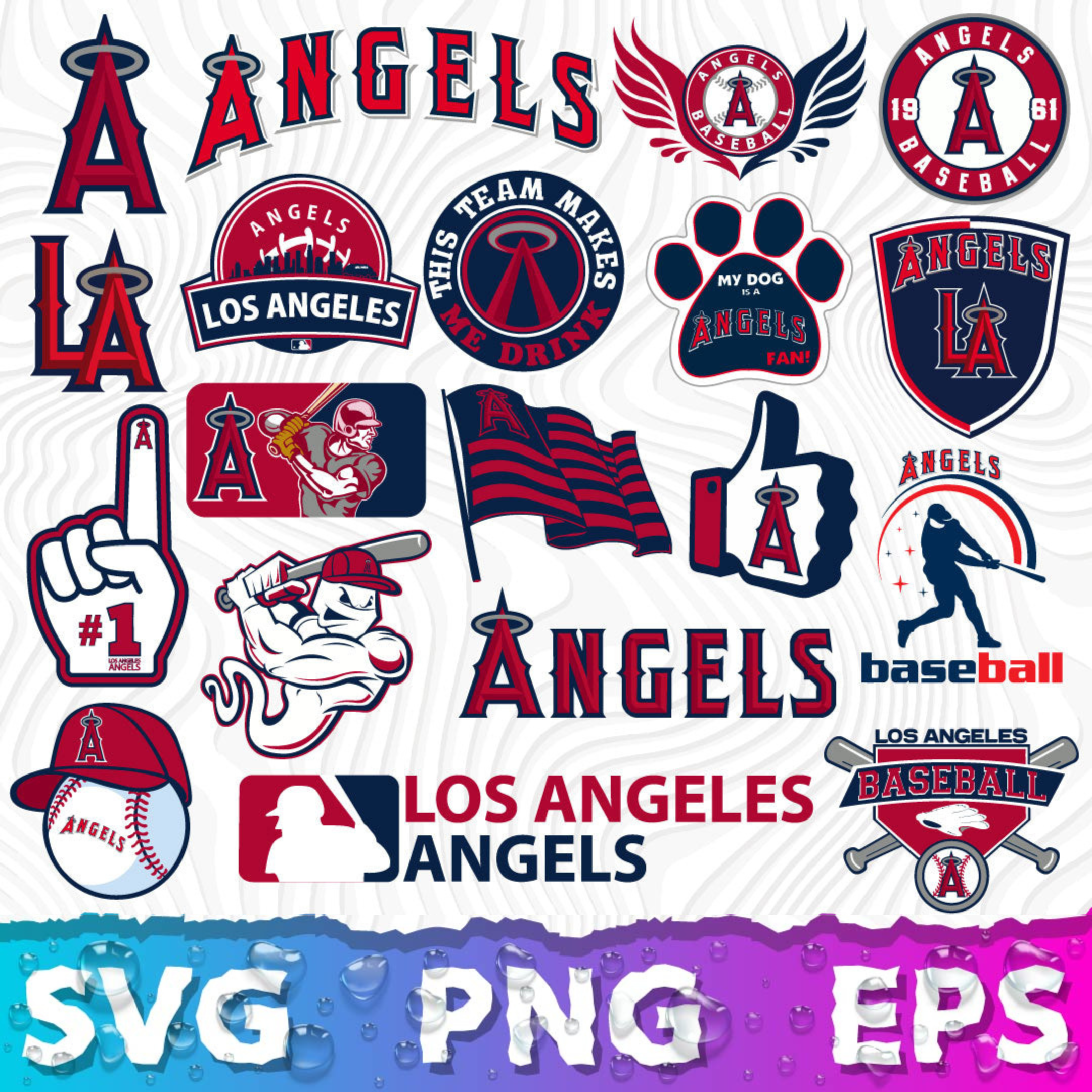 Los Angeles Angels Logo SVG, LA Angels PNG Logo Transparent, SVG Cut F